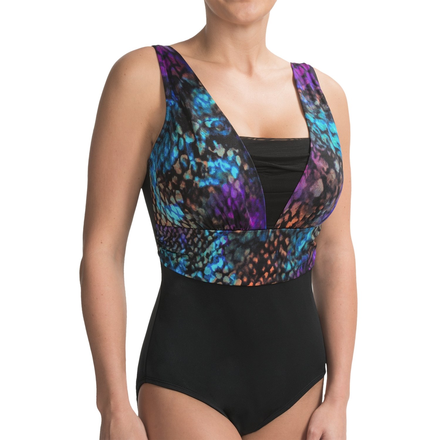 Longitude Deep V Neck One Piece Swimsuit For Women 6804h Save 58