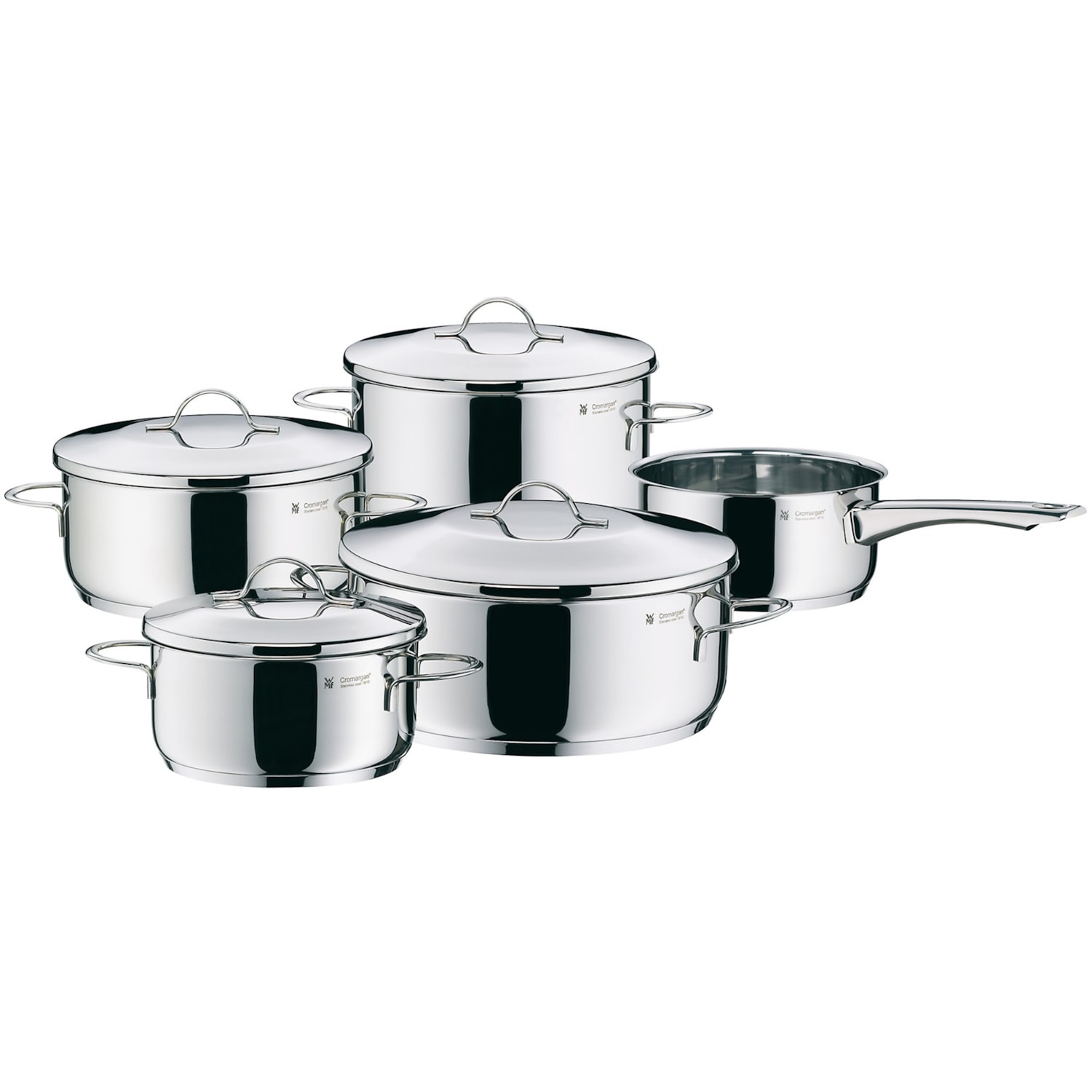 WMF Casa Cookware Set Cromargan 18 10 Stainless Steel 9 Piece
