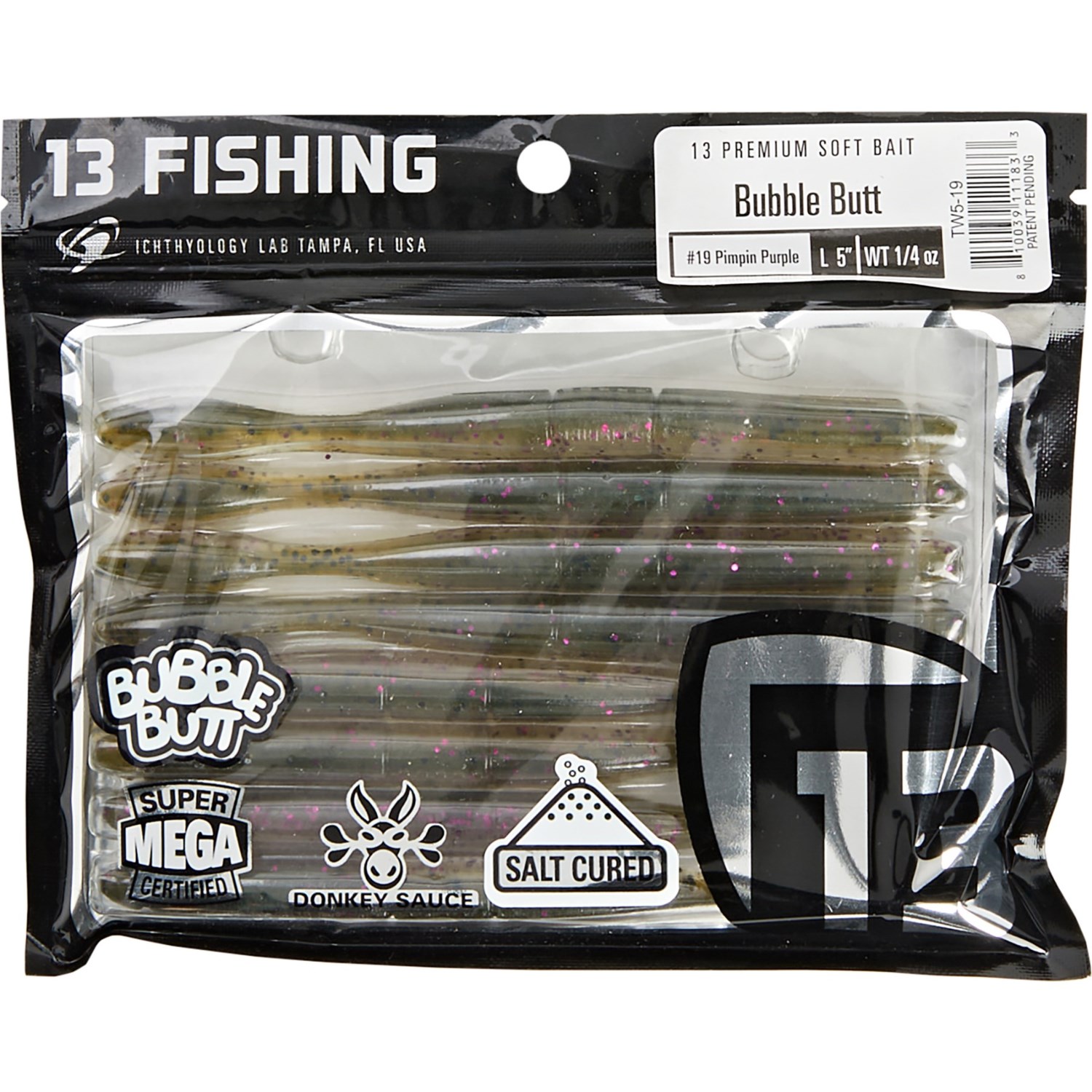 13 Fishing Bubble Butt Soft Fishing Bait - 6-Pack, 6” - Save 16%