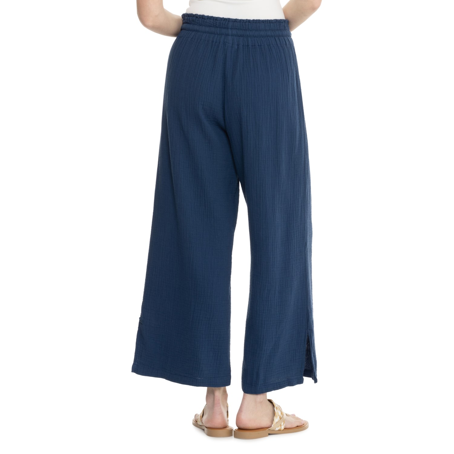 4OUR Dreamers Cotton Gauze Drawstring Waist Cropped Cover-Up Pants ...
