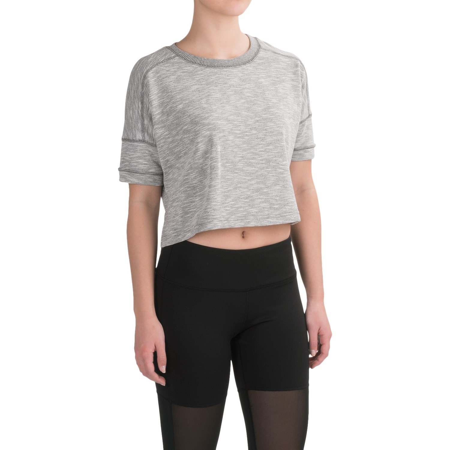 90 Degree by Reflex Cropped Lounge Sweatshirt (For Women)