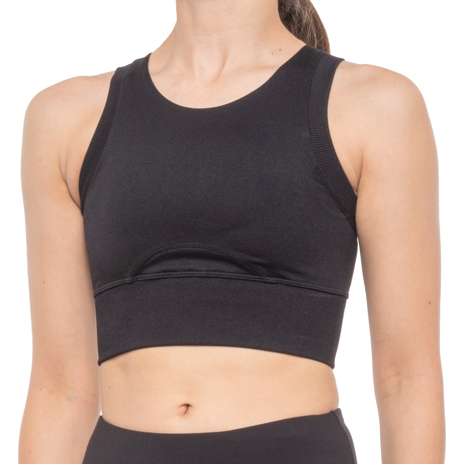 90 DEGREE Seamless Ribbed Sports Bra (For Women) - Save 33%