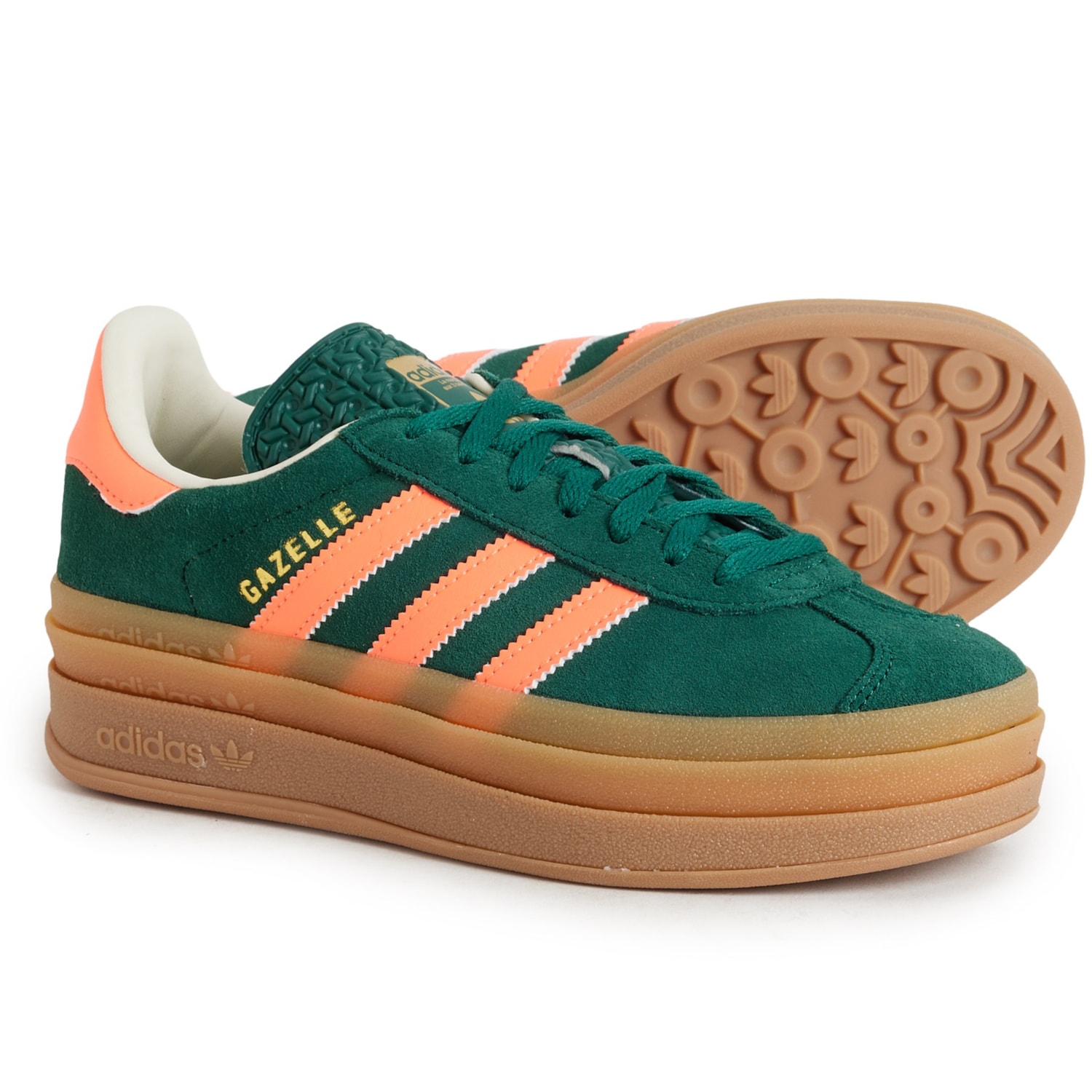 adidas Girls Gazelle Bold Sneakers - Suede - Save 60%