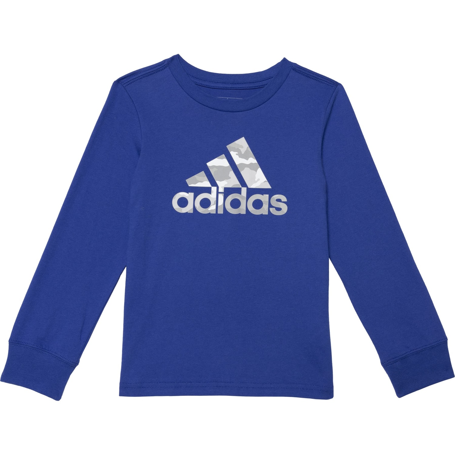 adidas Little Boys Camo Logo Graphic T-Shirt - Long Sleeve - Save 65%