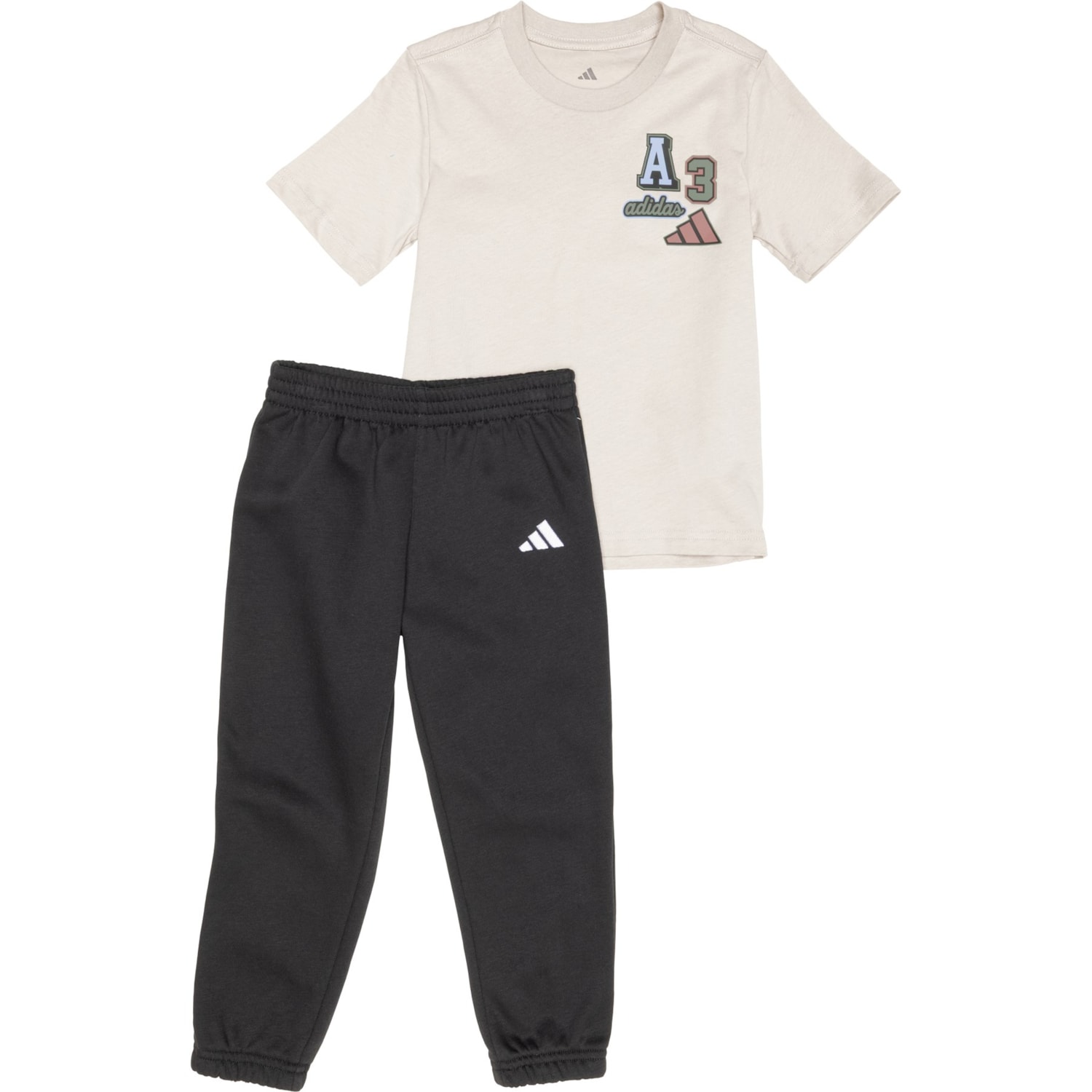 adidas Little Boys T-Shirt and Fleece Joggers Set - Short Sleeve - Save 62%