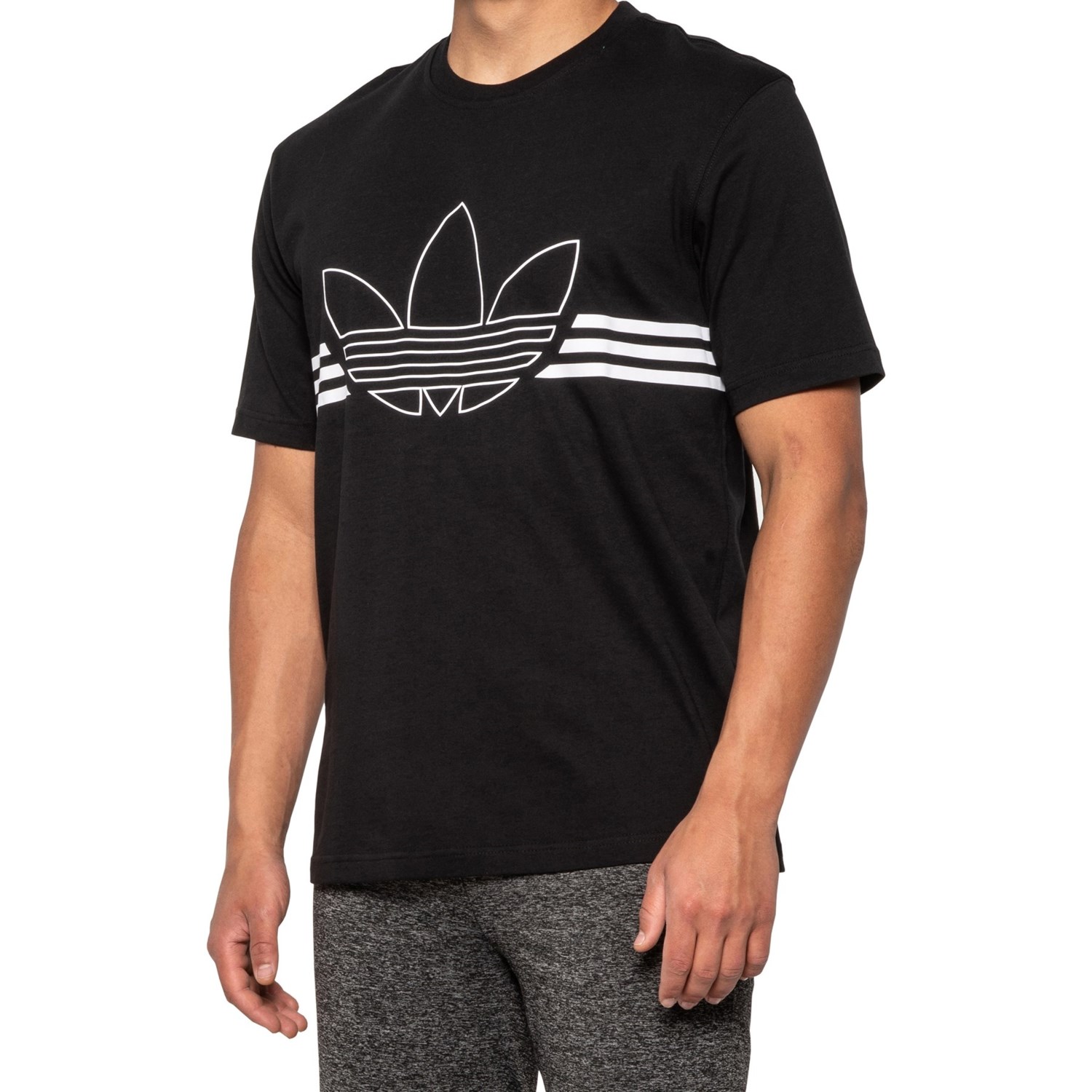 adidas Outline Trefoil T-Shirt (For Men) - Save 35%