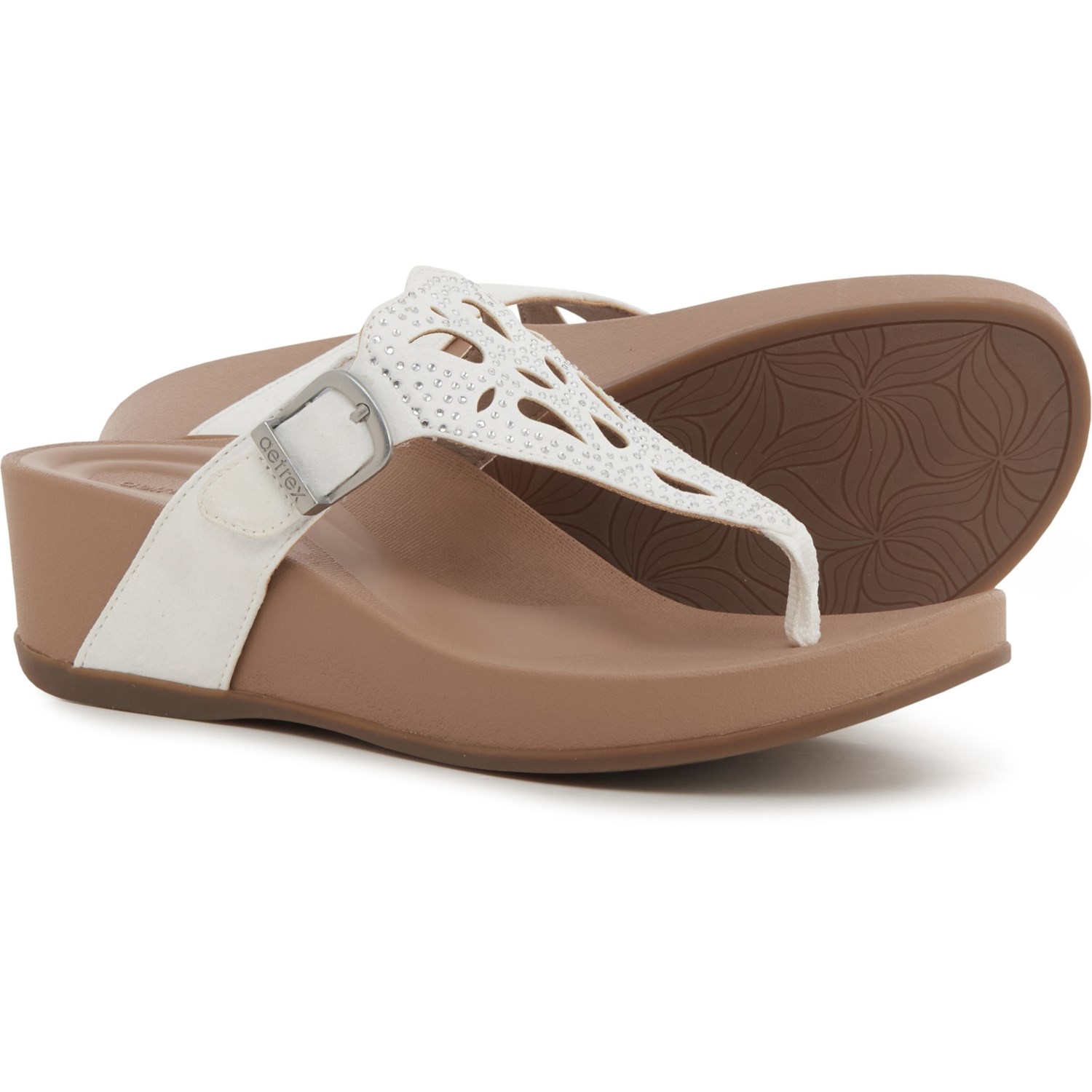Aetrex Tasha Wedge Sandals (For Women) - Save 30%