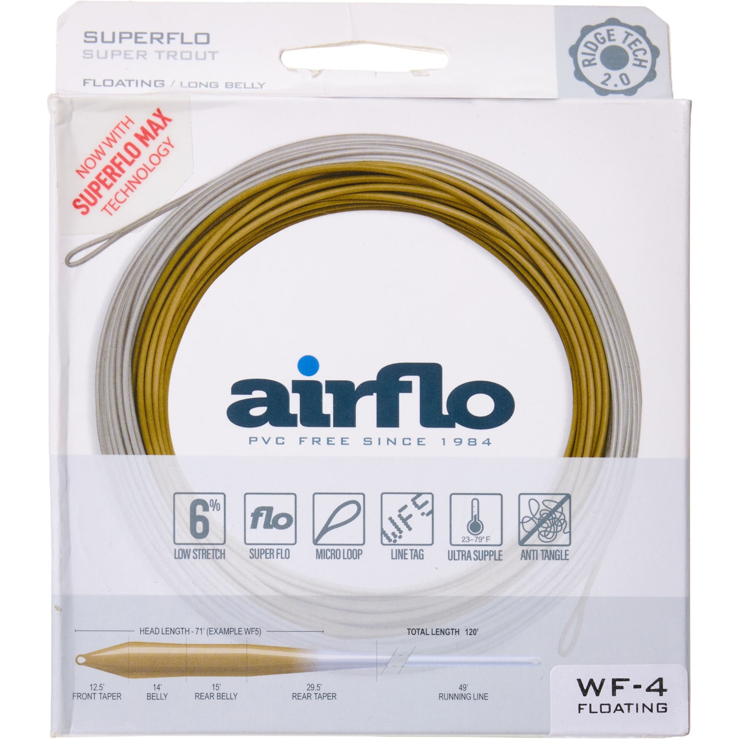 Airflo Superflo Ridge 2.0 Super Trout Floating Freshwater Fly Line ...