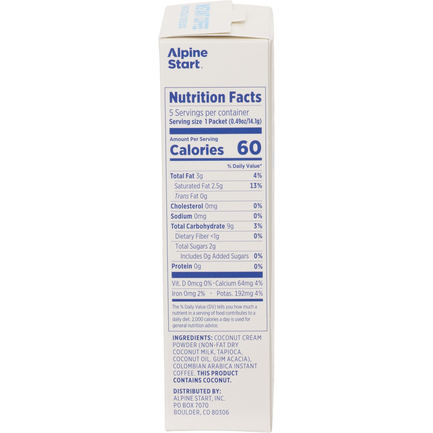 Alpine Start Instant Coffee and Creamer Packs - 5-Count - Save 30%