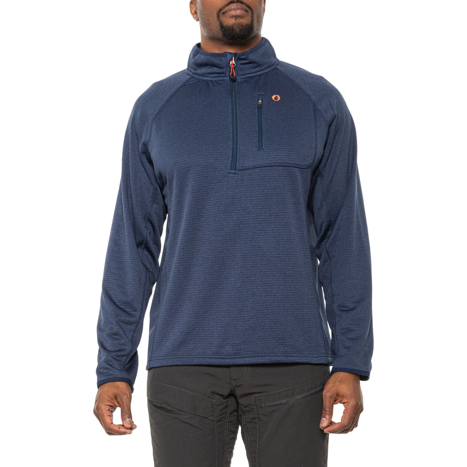 American Outdoorsman Perforated Brushed-Back Thermal Sweater - Zip Neck ...