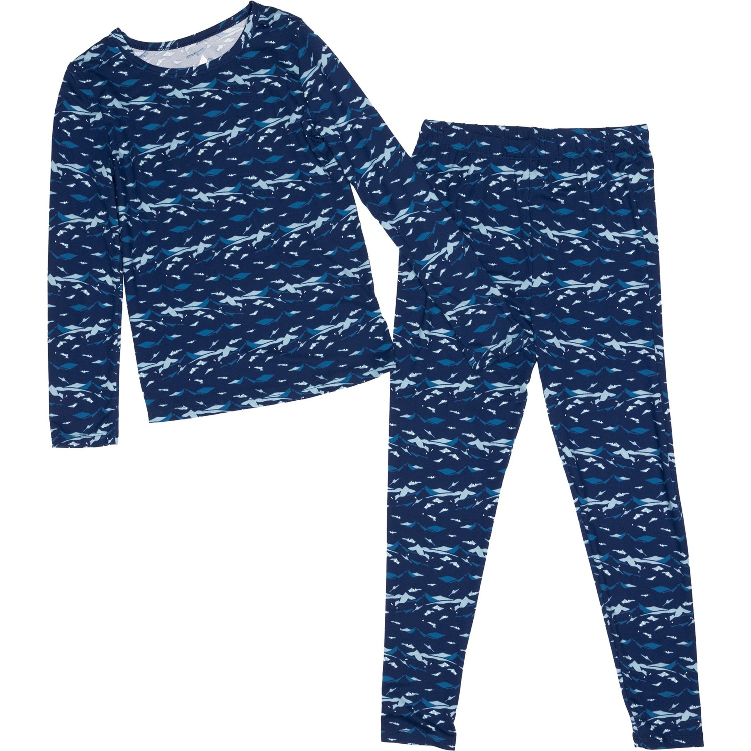 ARCTIC LAYERZ Boys Heat Mountain Print Base Layer Set - Long Sleeve ...