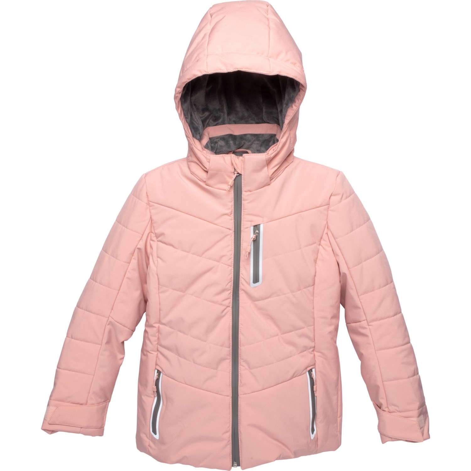 Arctic Quest Little Girls Quilted Fleece-Lined Jacket - Waterproof ...