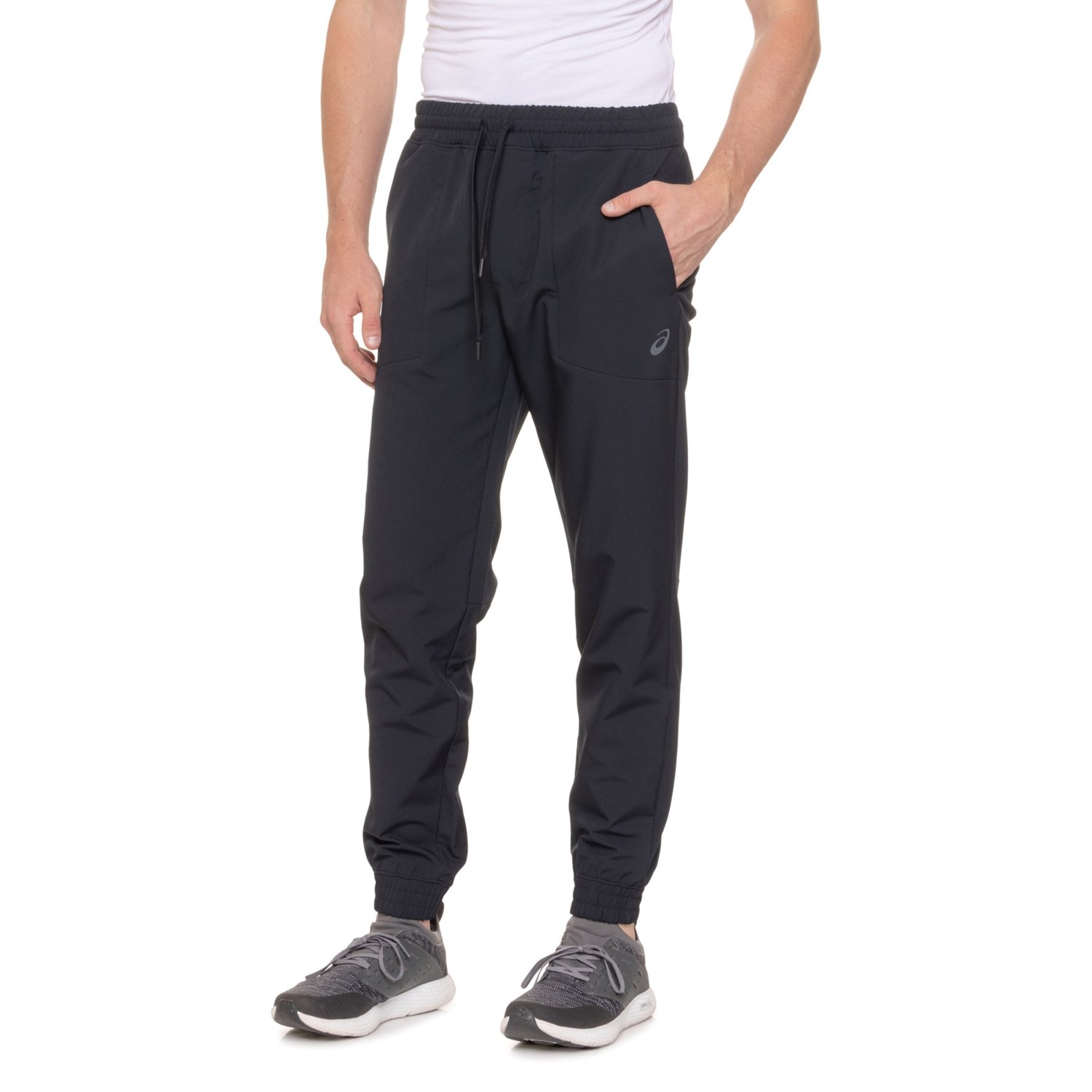 ASICS Black Brushed Back Stretch-Woven Joggers - Save 42%