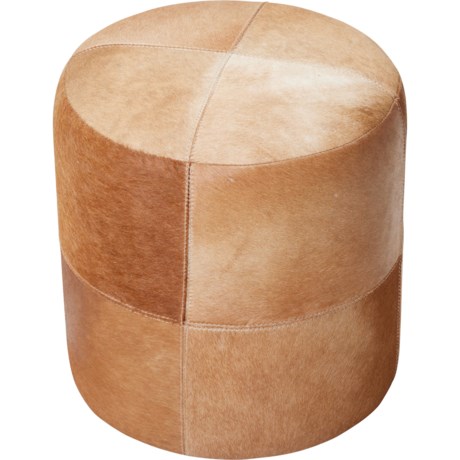 AUBURN HOME Genuine Hide Ottoman - 16x16” - Save 27%