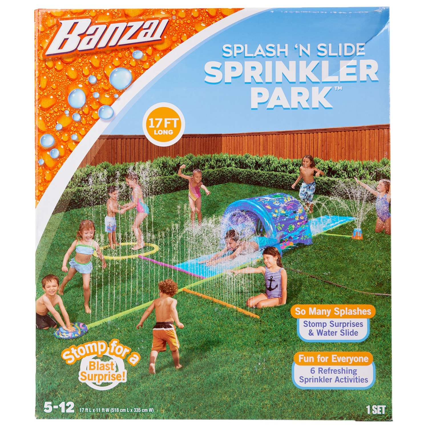 Banzai Splash ‘N Slide Sprinkler Park Set - 17x11’ - Save 33%