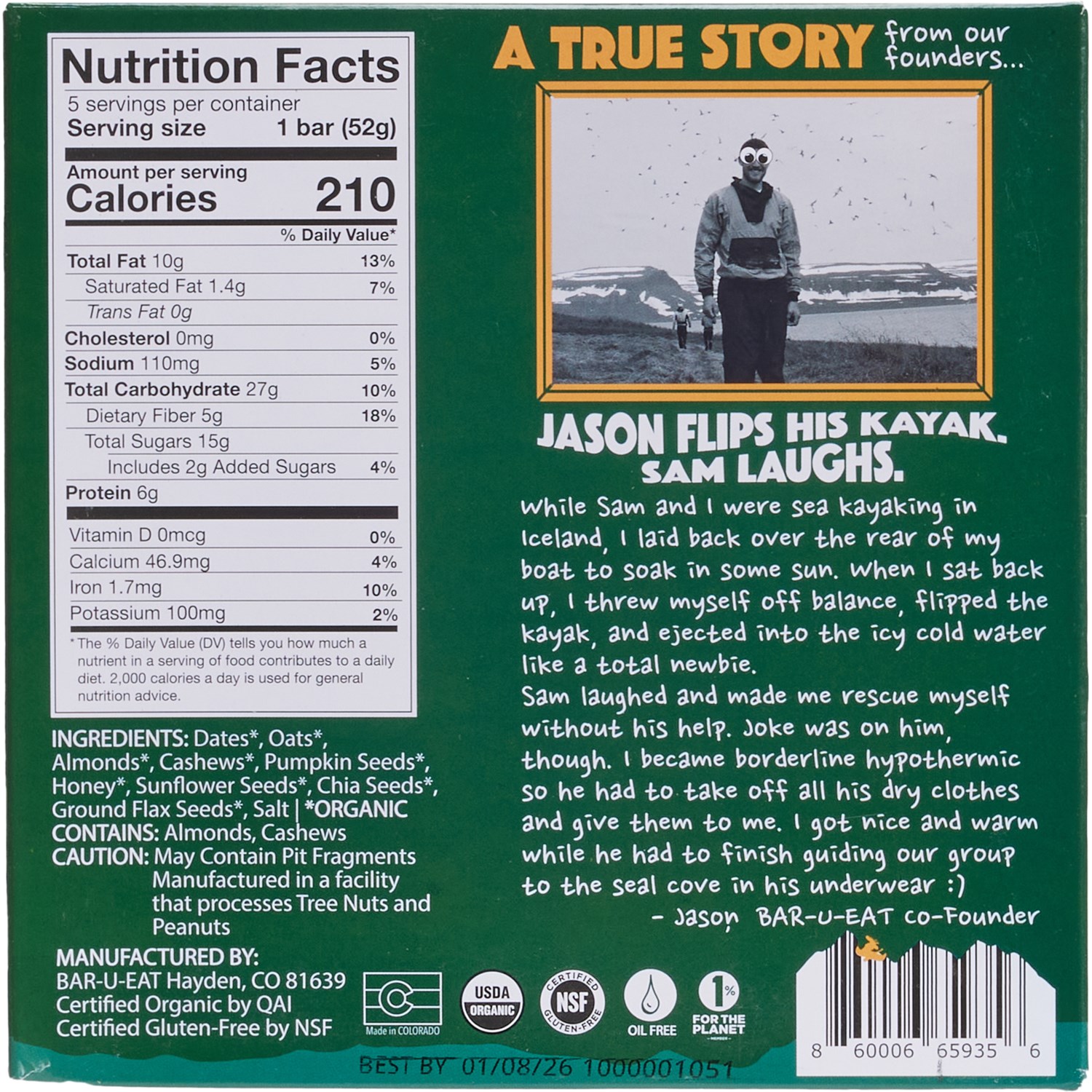 BAR U EAT Soft and Chewy Variety Bar Box - 5-Count - Save 33%