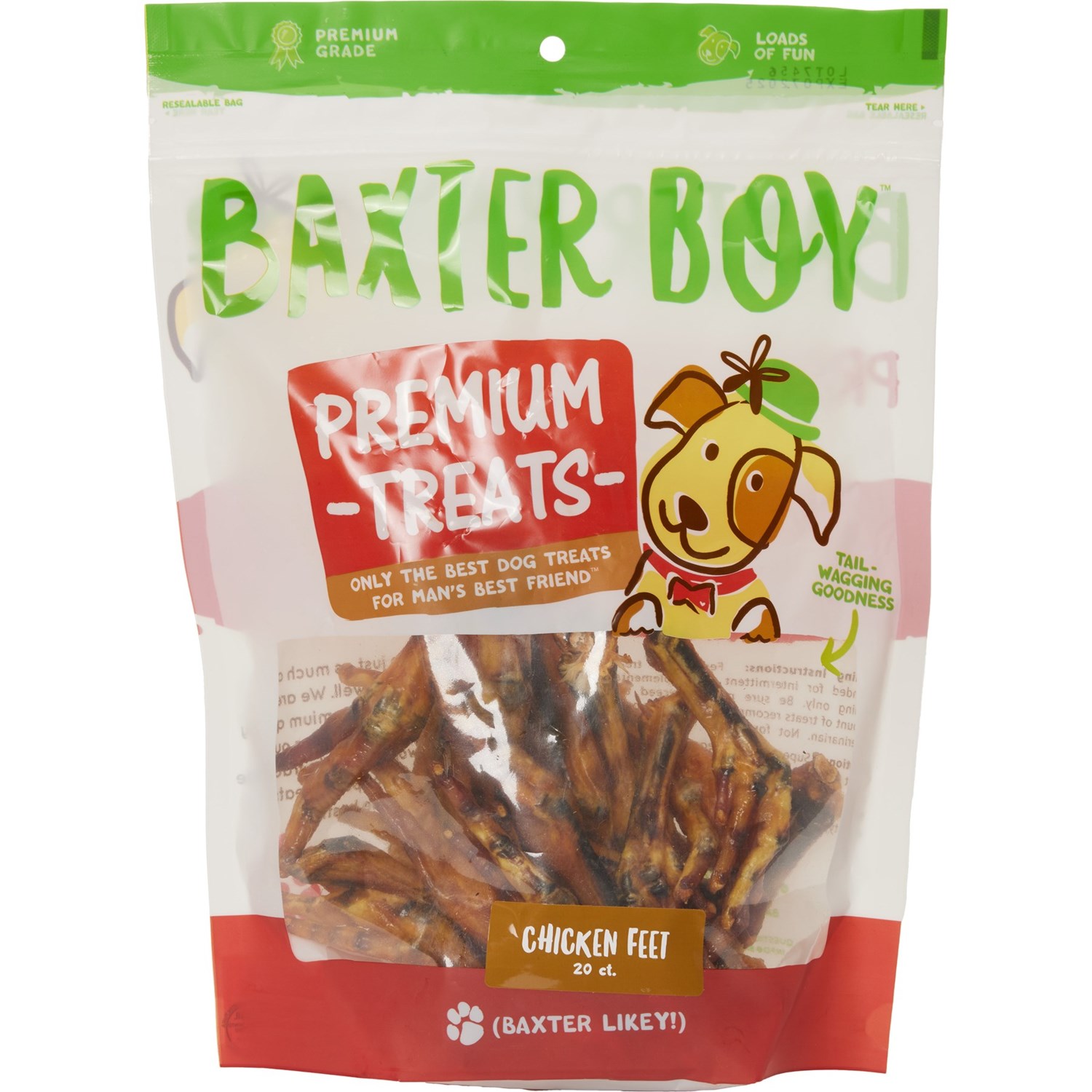 Baxter Boy Chicken Feet Dog Treats - 20-Pack - Save 33%