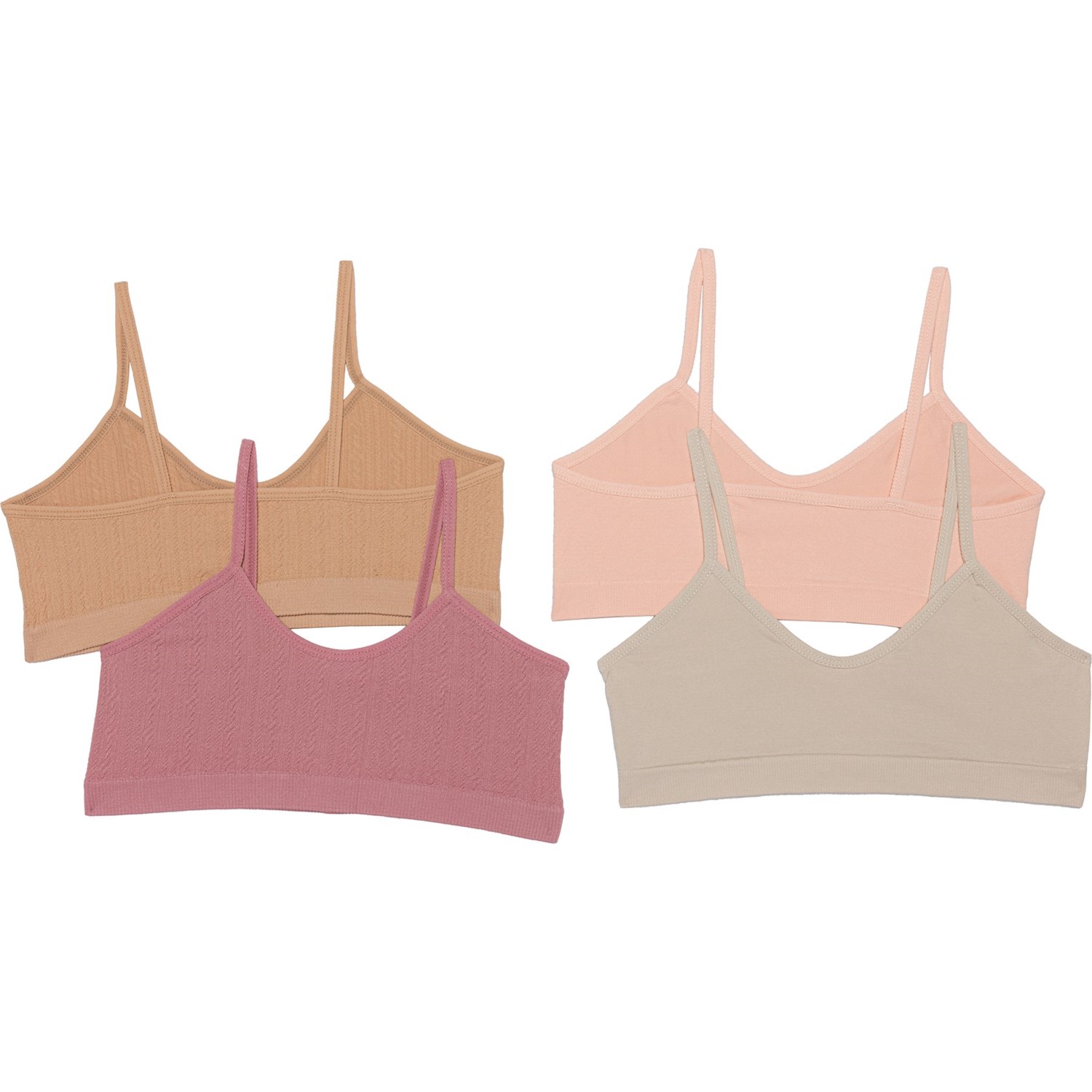 Bearpaw Big Girls Seamless Bras - 4-Pack - Save 79%