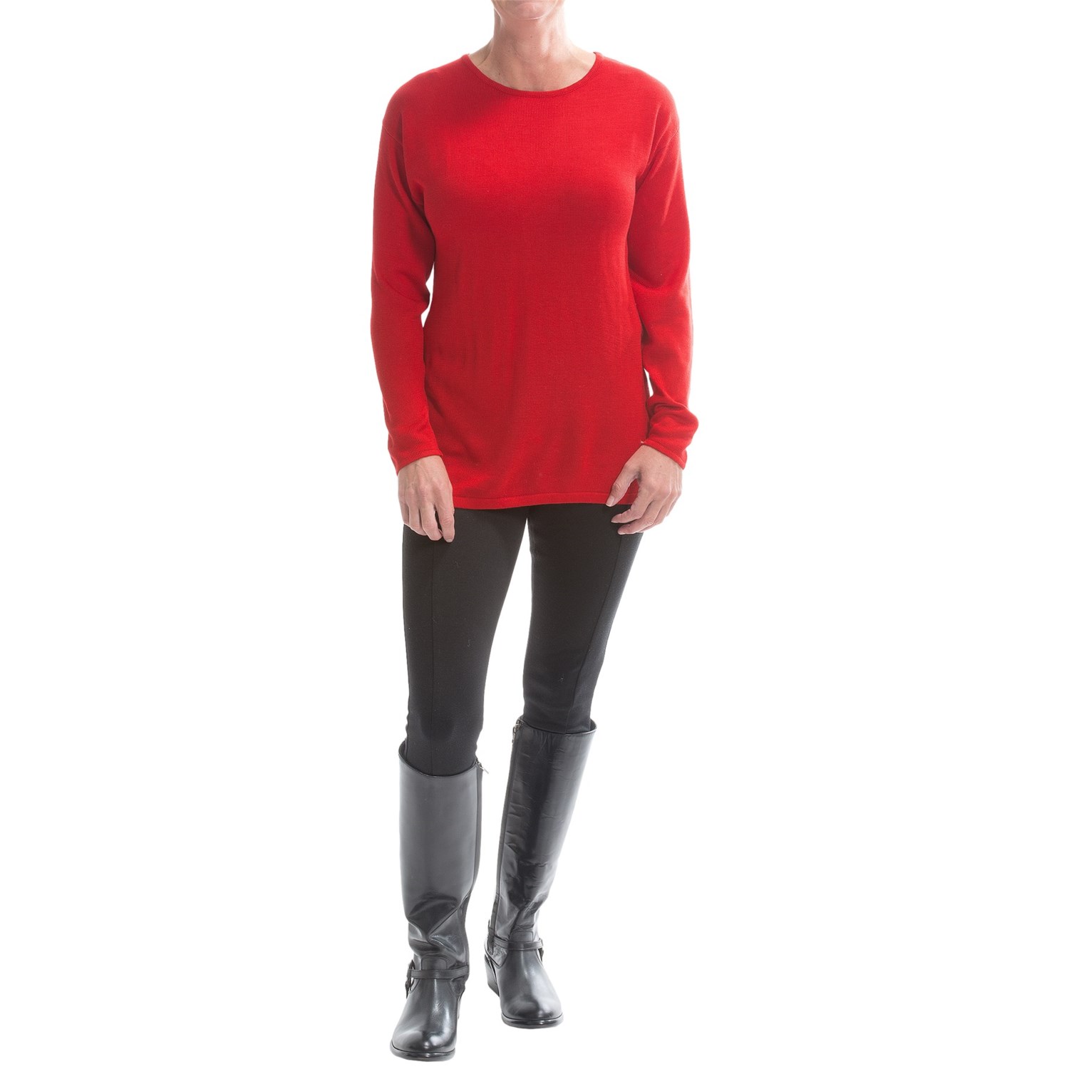 Belford Silk Jewel Neck Sweater (For Women) - Save 84%