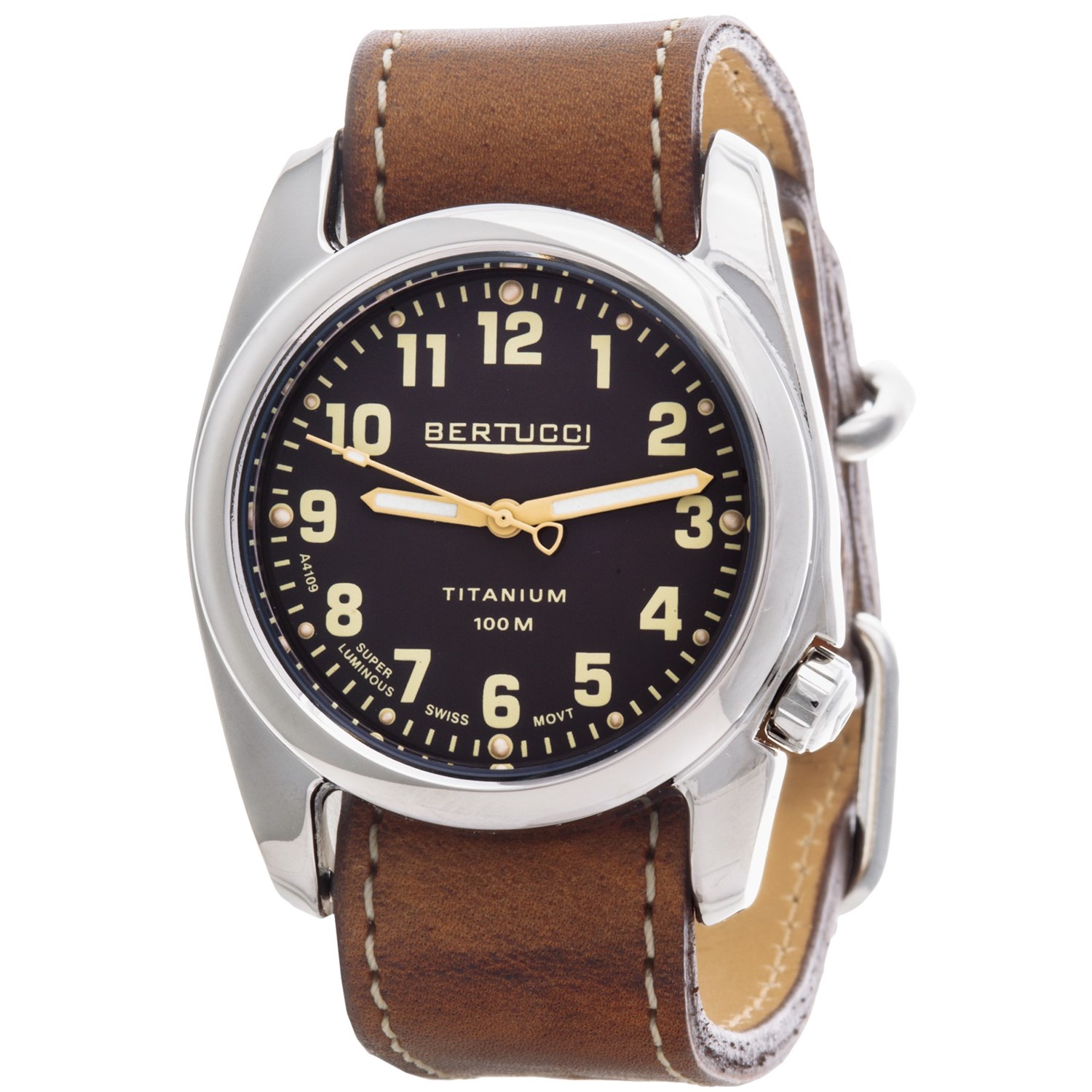 Bertucci A-2T High-Polish Titanium Field Watch (For Men) - Save 50%
