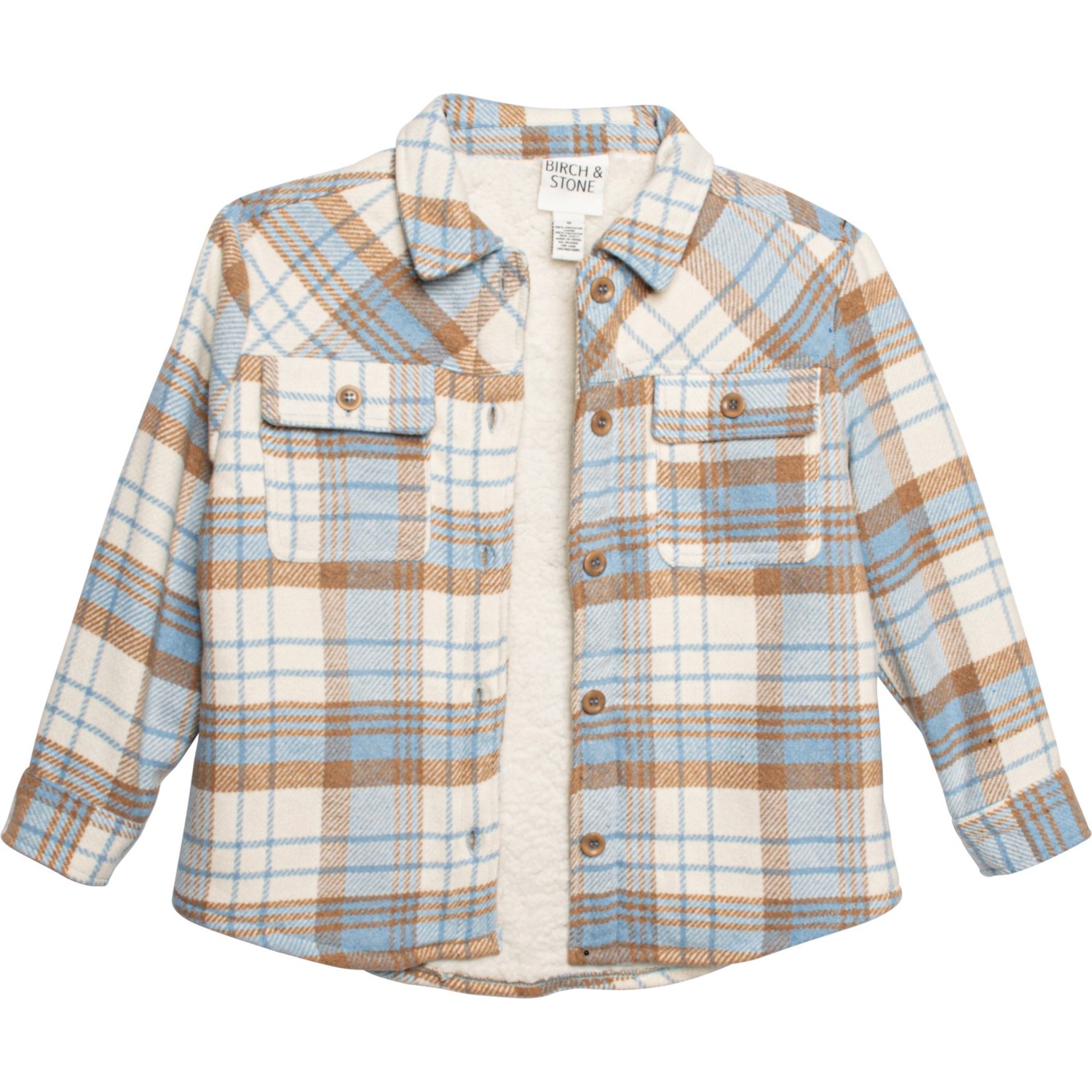 Birch & Stone Big Girls Plaid Shacket - Save 50%