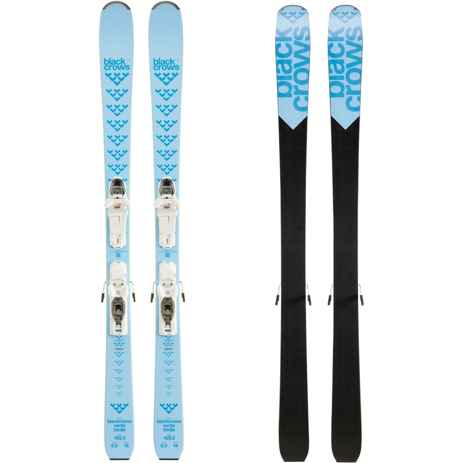 black crows Vertis Birdie System Skis with M10 GW Salomon Bindings (For ...