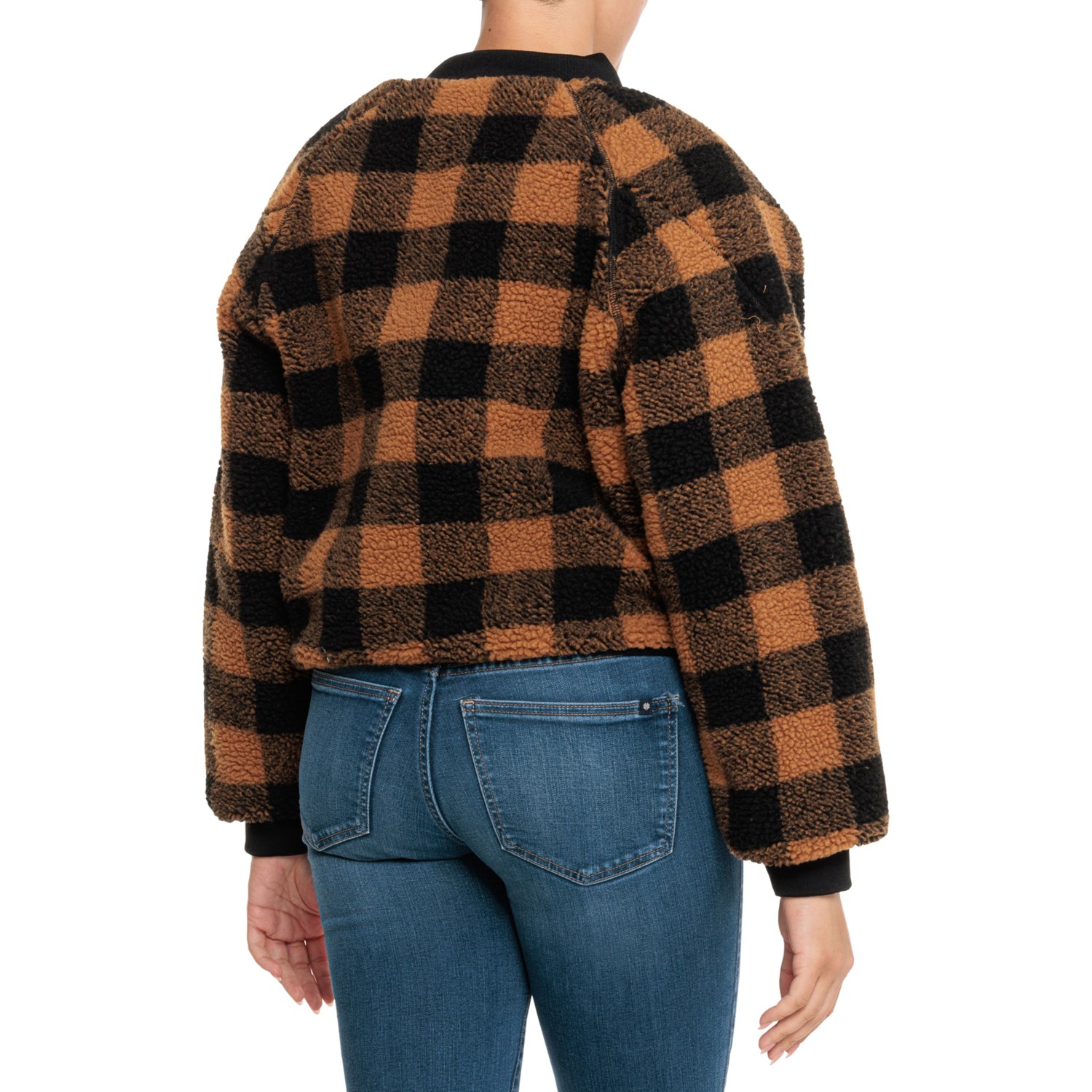 Blank NYC Checkered Fleece Jacket - Insulated - Save 90%