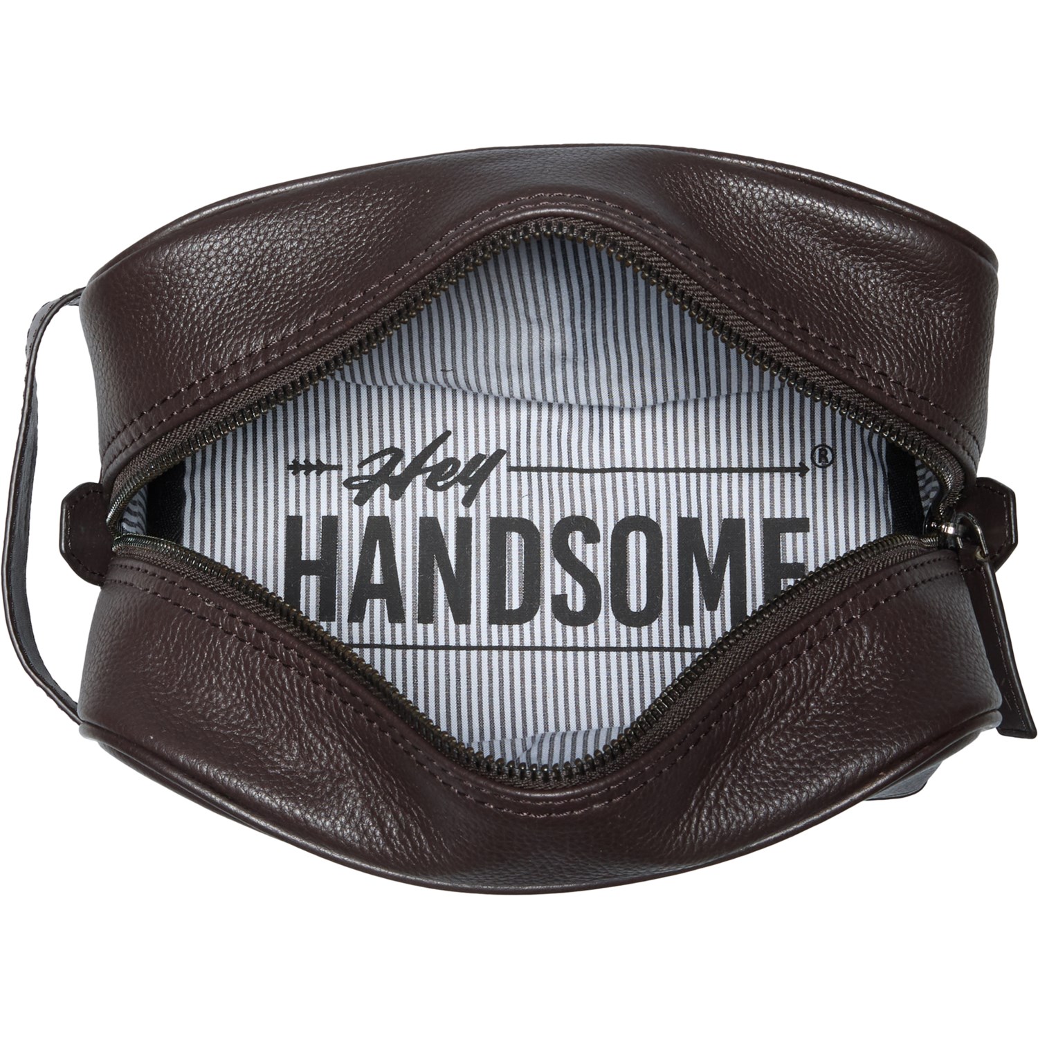 BOARDING PASS Hey Handsome Dopp Kit - Leather - Save 69%
