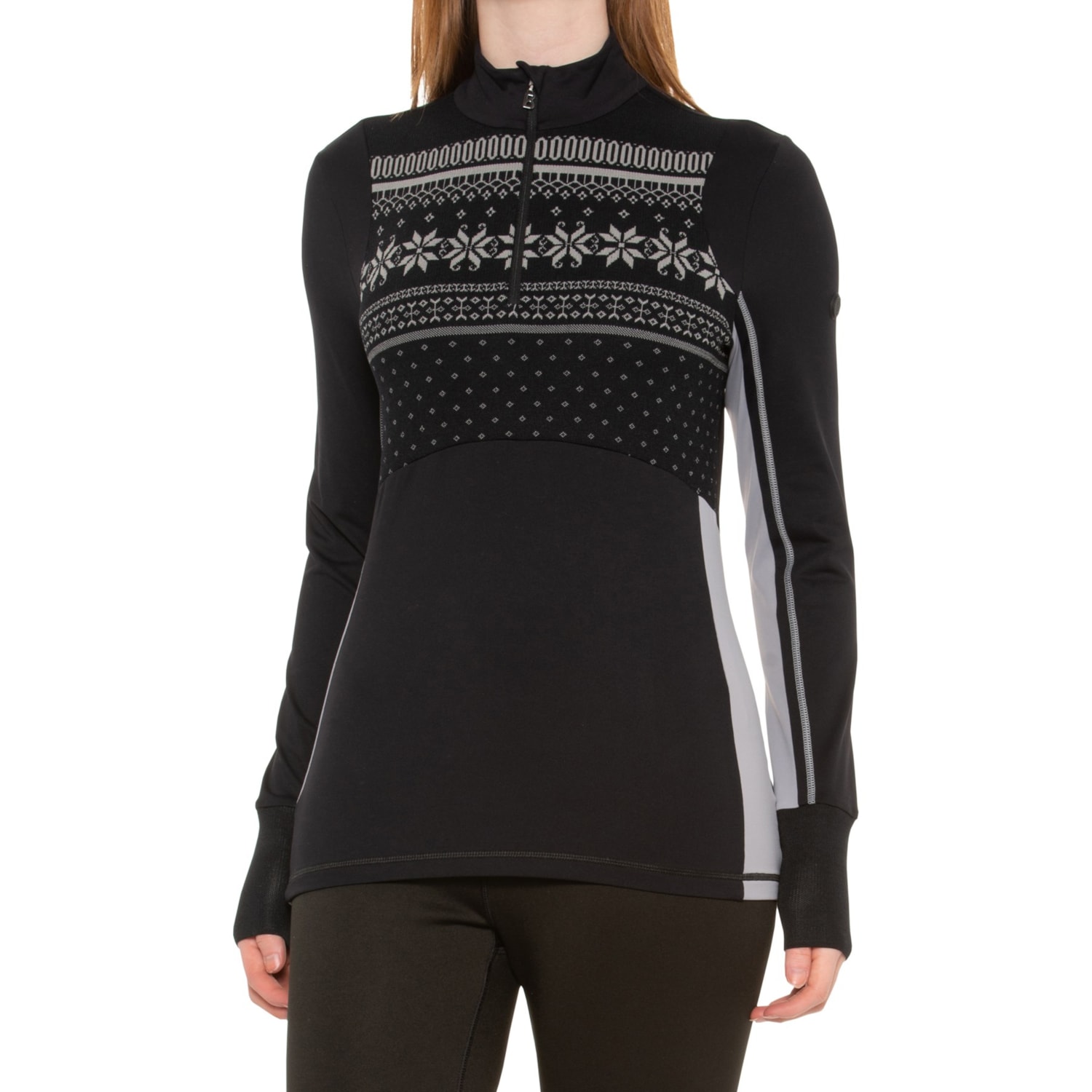 Bogner Jorina Fair Isle Base Layer Top - Zip Neck, Long Sleeve - Save 55%