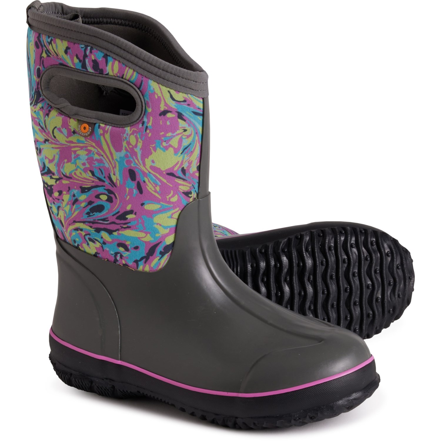 Bogs Footwear Girls Classic W-Marble Boots - Waterproof - Save 62%