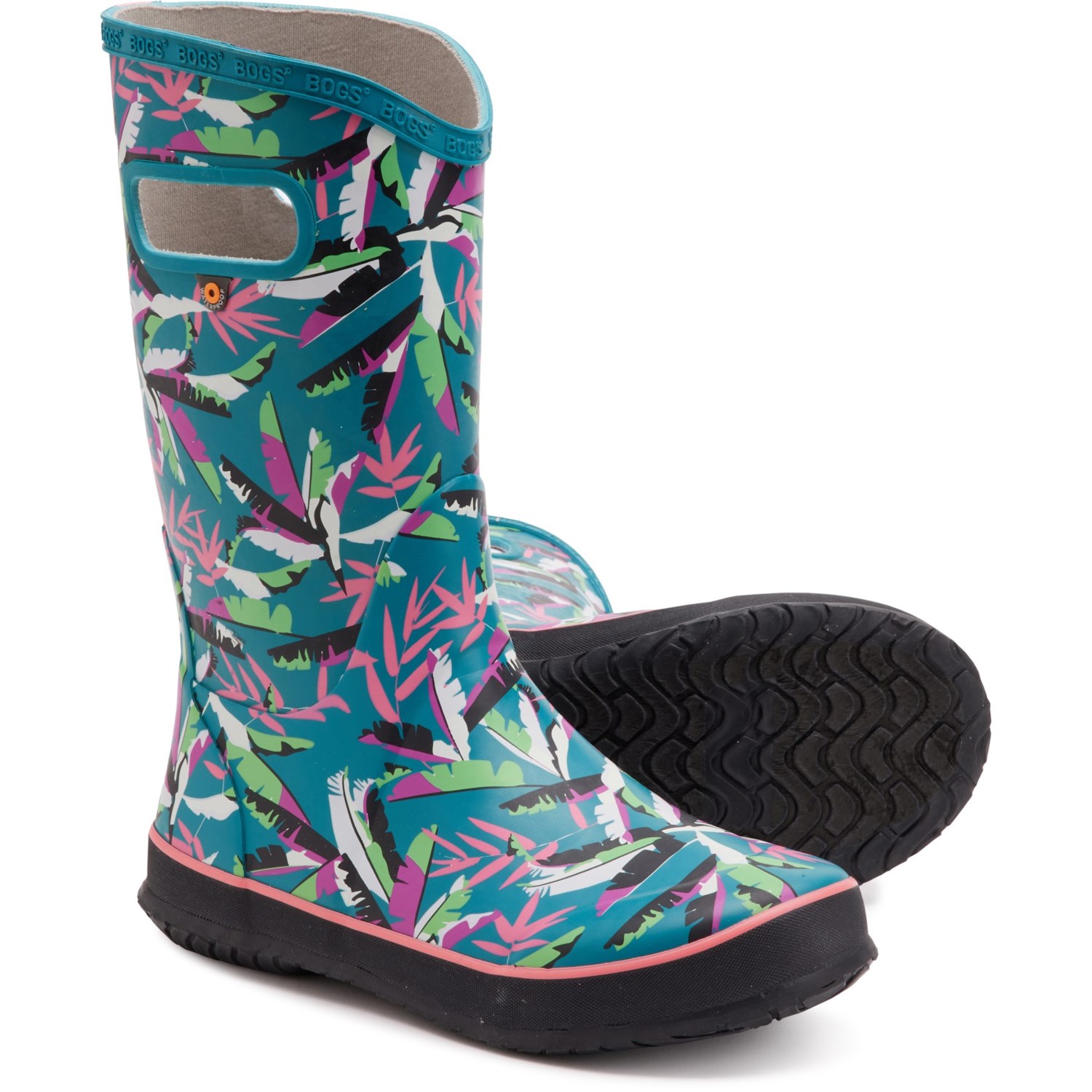 Bogs Footwear Girls Palm Rain Boots - Waterproof - Save 60%