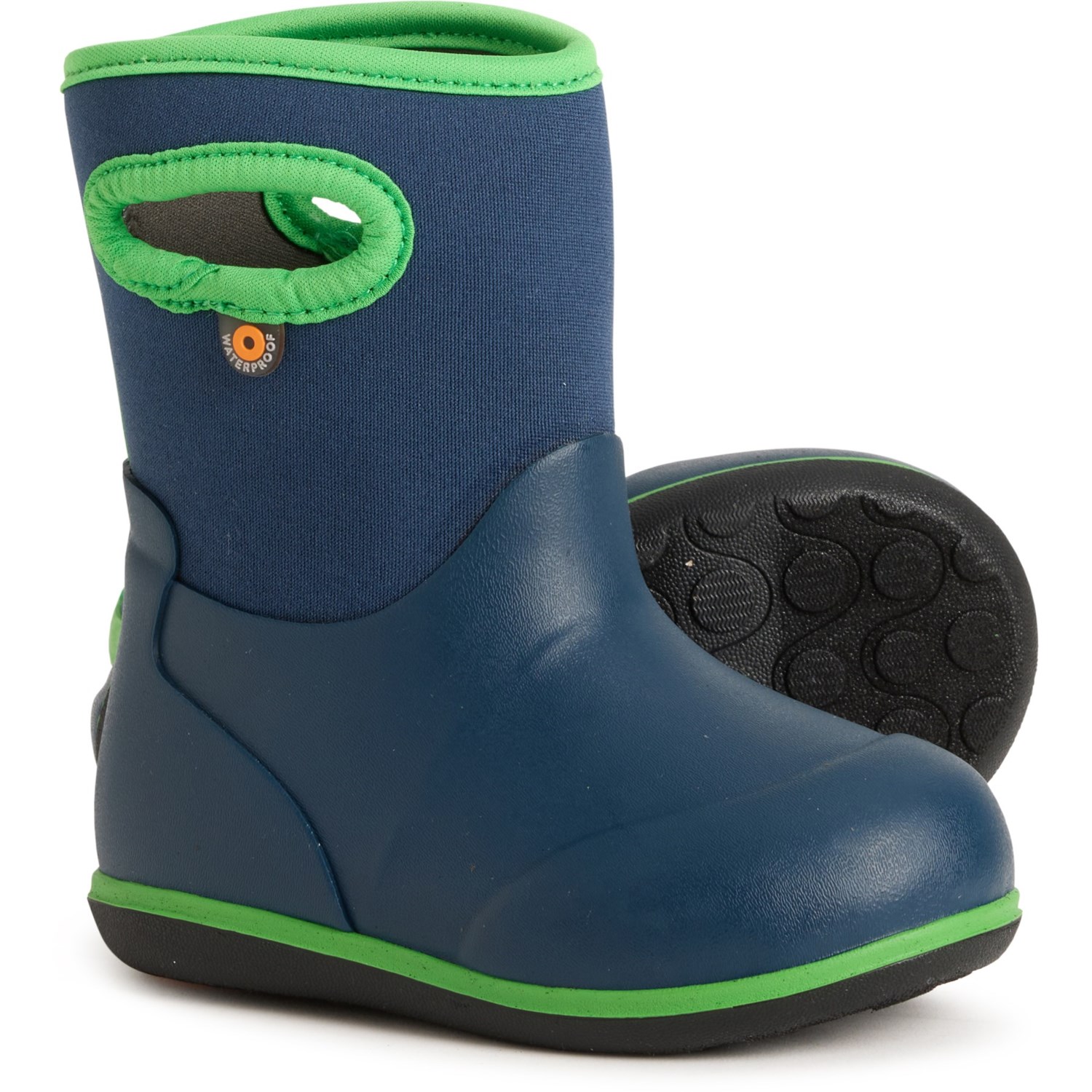 Bogs Footwear Toddler Boys Classic Solid Rain Boots - Waterproof ...
