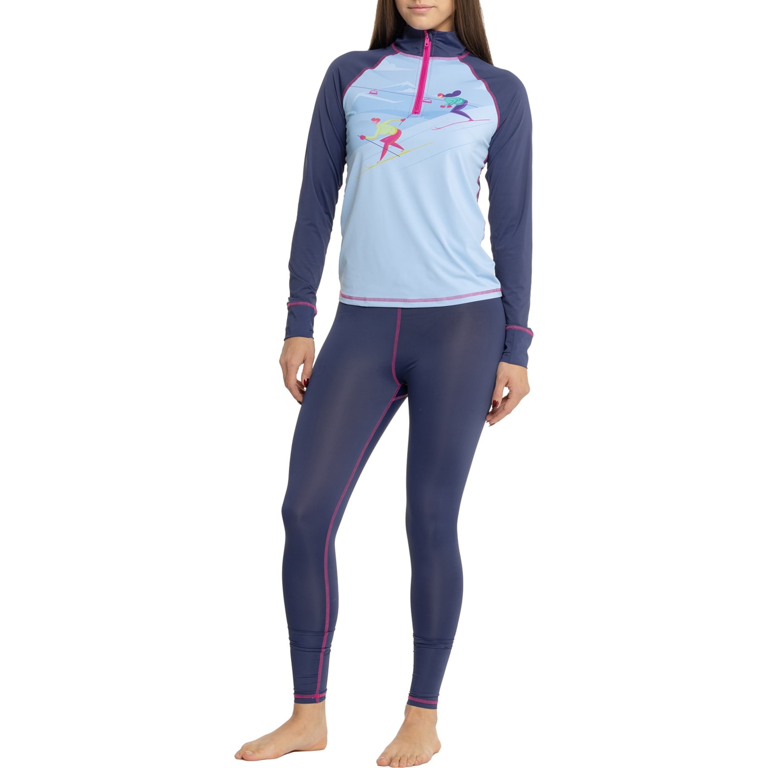 BORN OUTDOOR Thermal Top and Leggings Base Layer Set - Long Sleeve ...