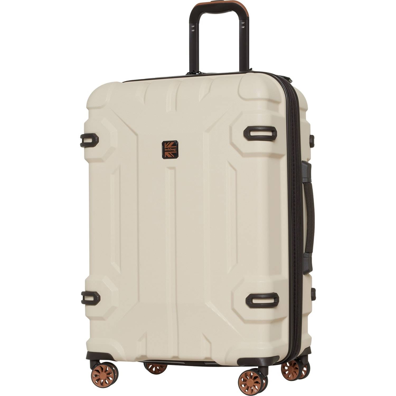 BritBag 27” Shielding Spinner Suitcase - Hardside, Expandable, Cream ...