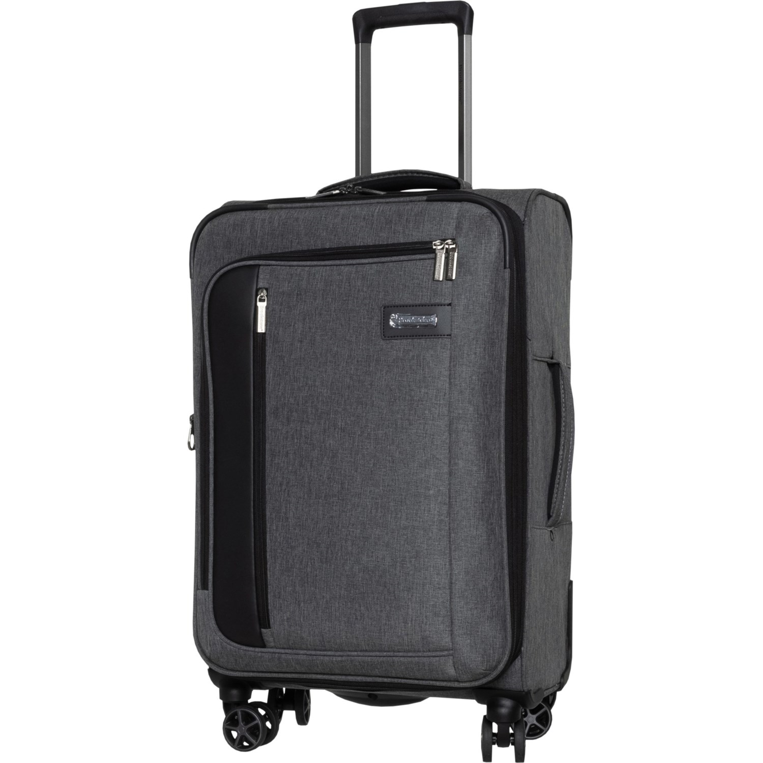 Brookstone 25” Wallis Spinner Suitcase - Softside, Expandable, Grey ...