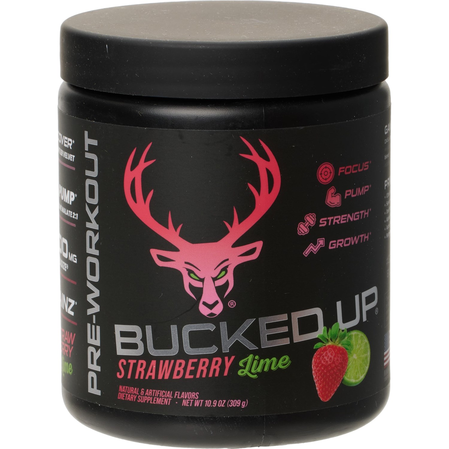 Buck'd Up Strawberry Lime Dietary Supplement Powder - 30 Servings ...