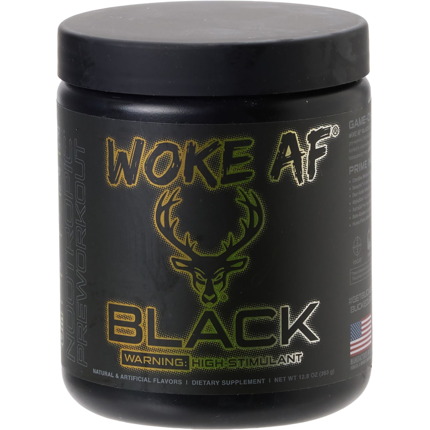Buck'd Up Woke AF Black Swole Whip Dietary Supplement Powder - 30 ...