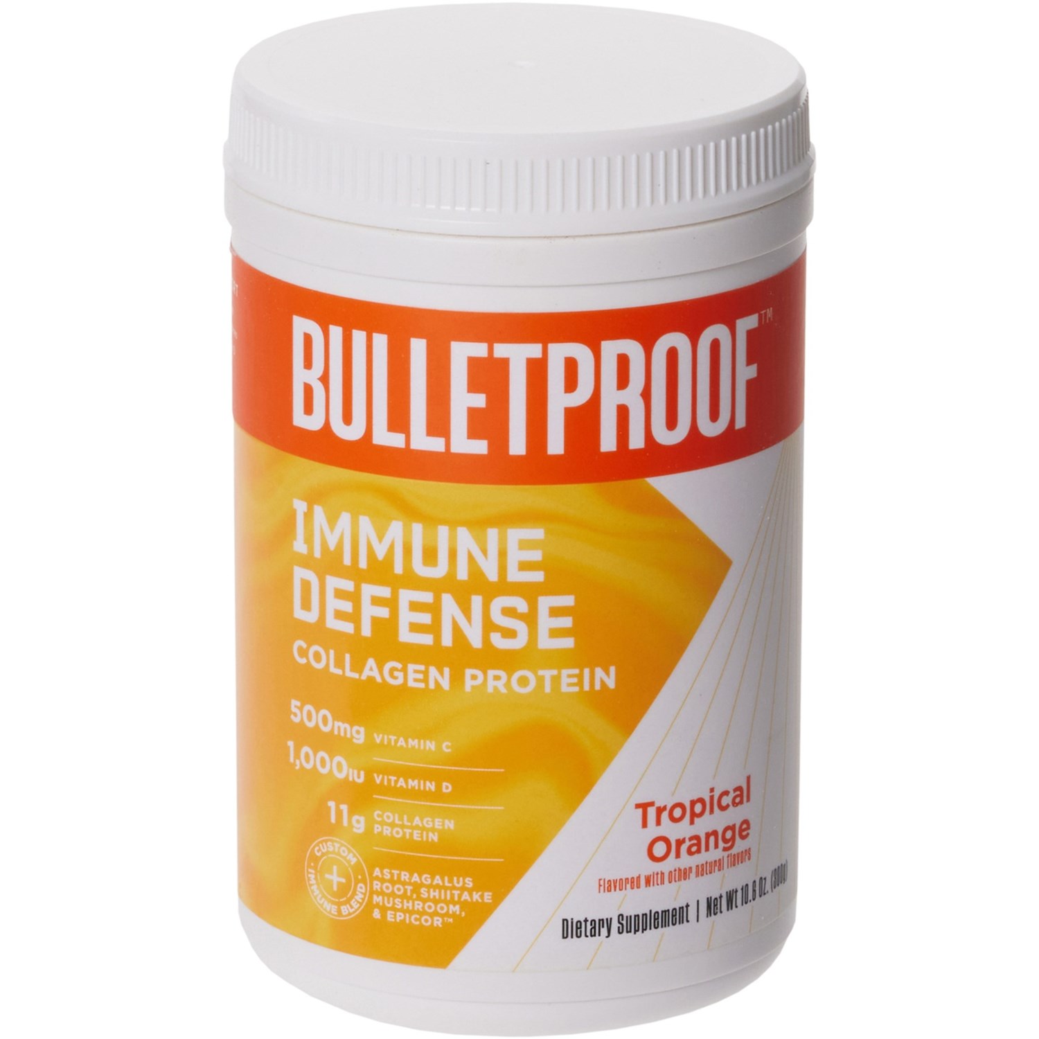 BULLETPROOF Tropical Orange Immune Defense Collagen Protein Powder - 10 ...
