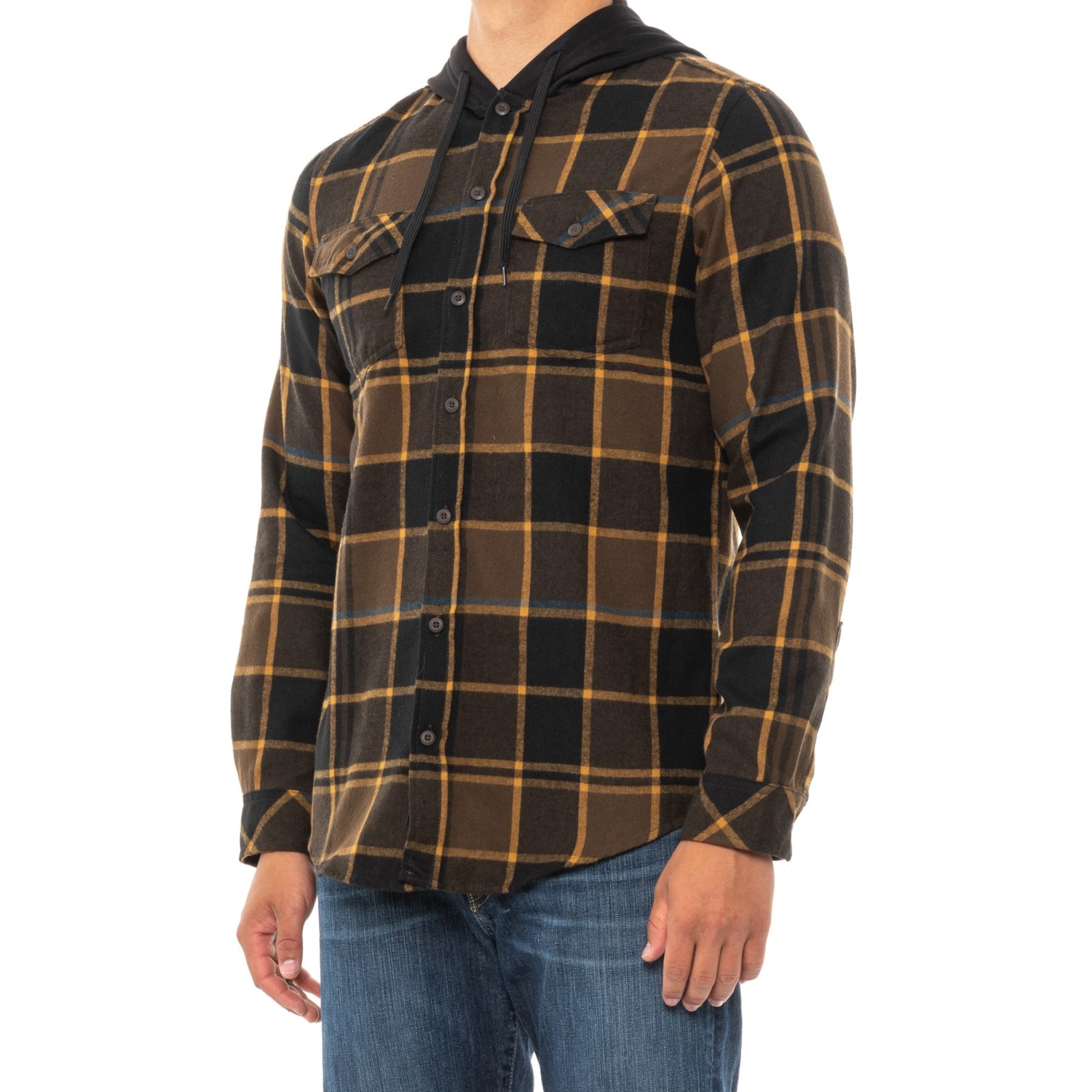 BURNSIDE APPAREL Hooded Flannel Shirt (For Men) - Save 56%