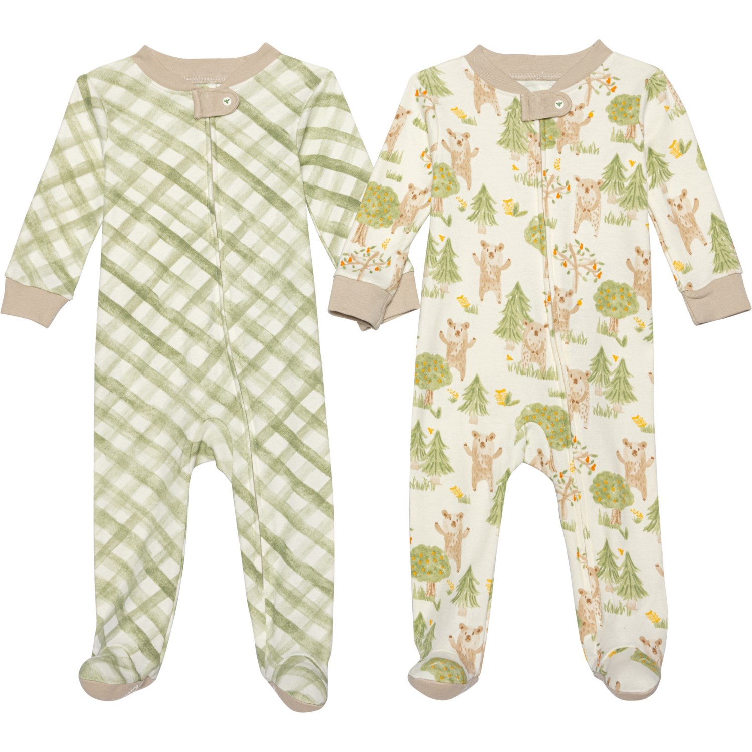 BURT'S BEES BABY Infant Boys Beary Fun Forest Sleep and Play Pajamas ...