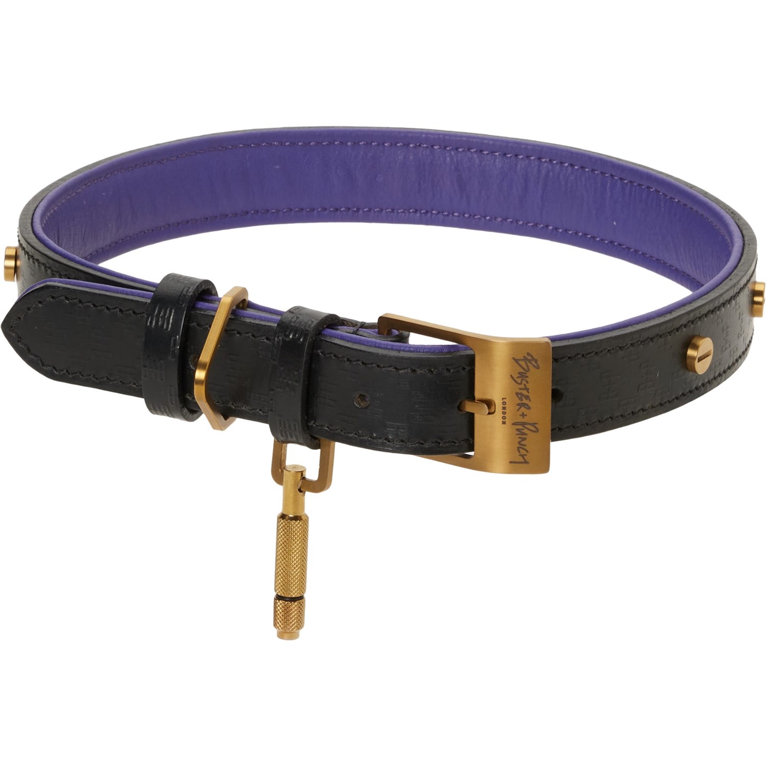 BUSTER + PUNCH High-Grade Leather and Brass Dog Collar - 22-26” - Save 72%