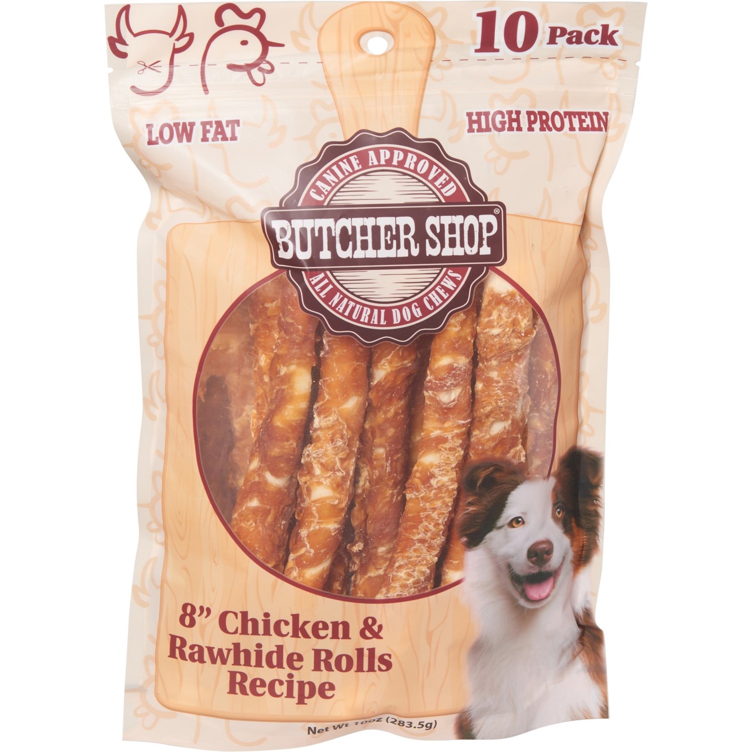Butcher Shop Chicken And Rawhide Rolls Dog Treats