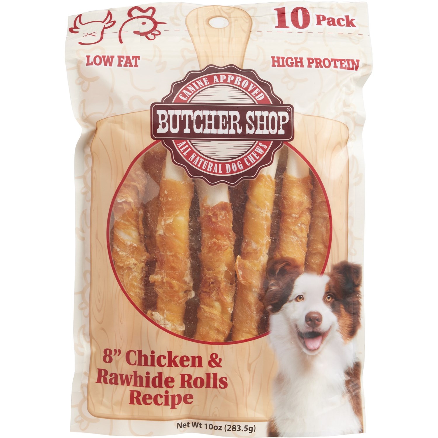 Butcher Shop Chicken And Rawhide Rolls Dog Treats