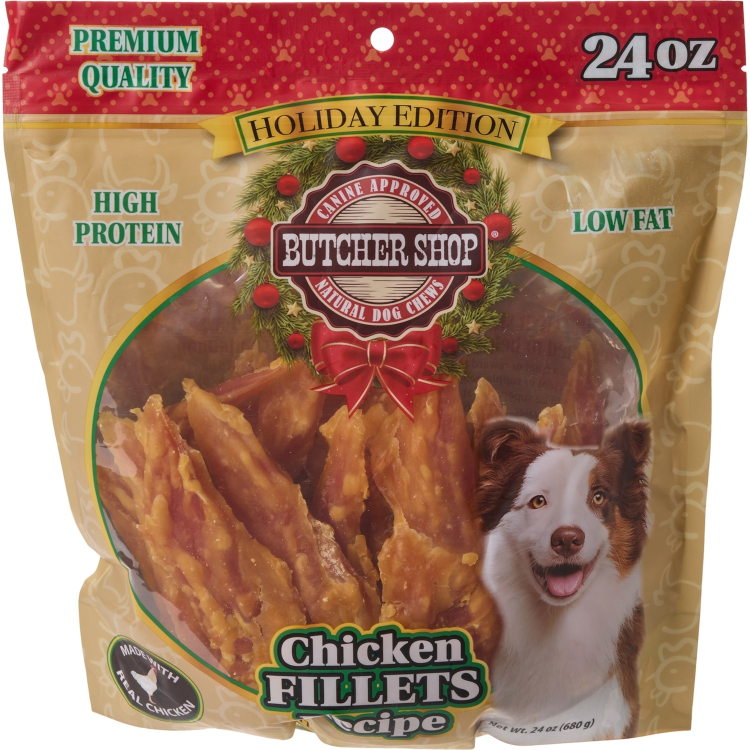 Butcher Shop Holiday Chicken Fillet Dog Treats - 24 oz. - Save 33%