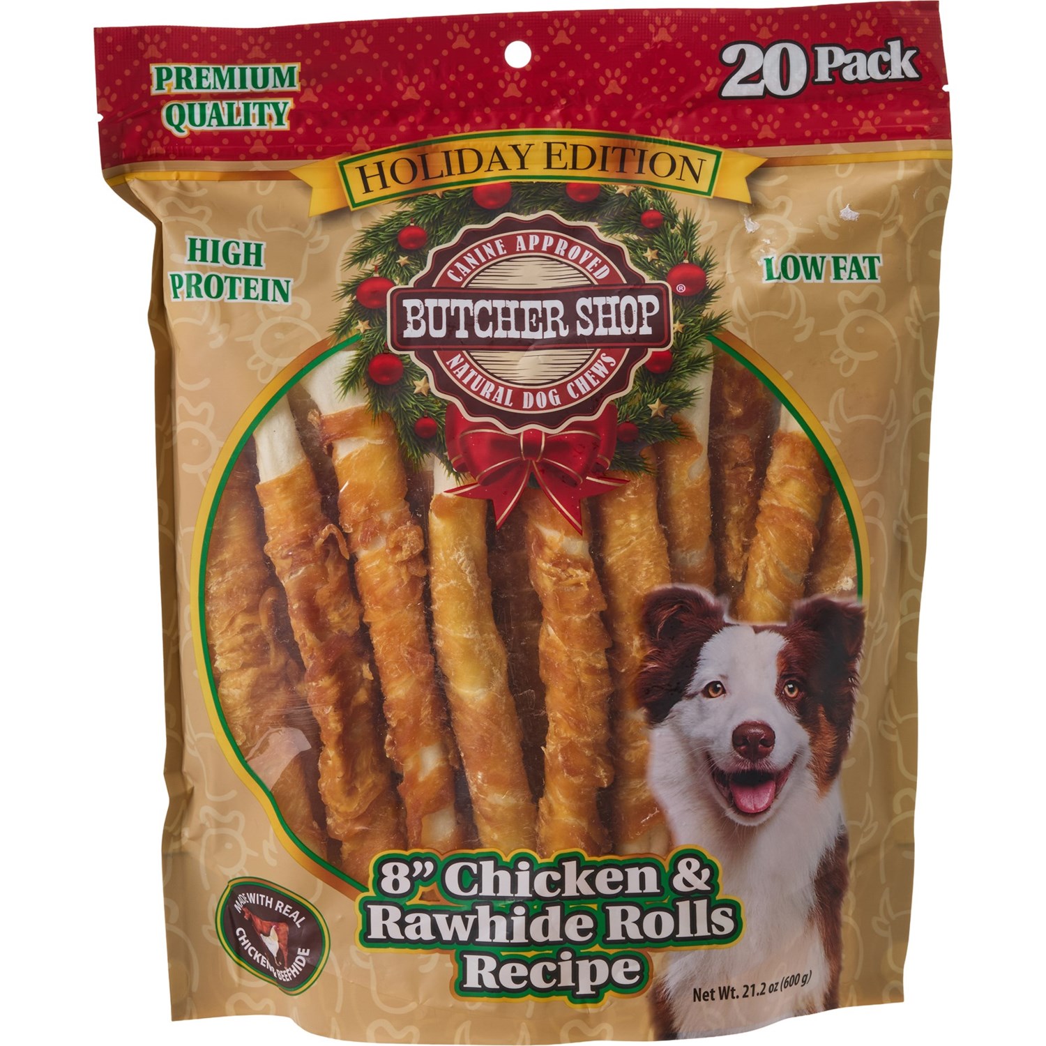 Butcher Shop Chicken And Rawhide Rolls Dog Treats