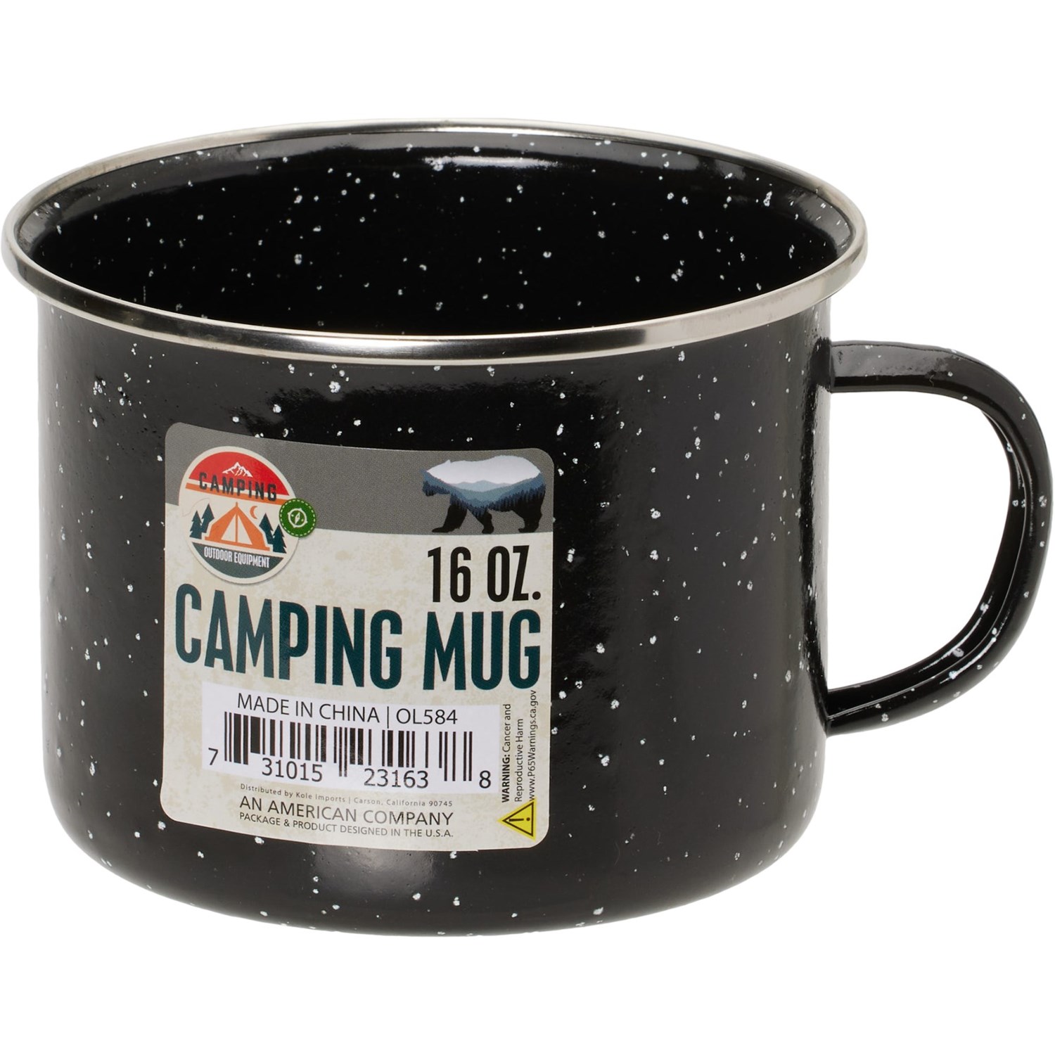 CAMPING OUTDOOR EQUIPMENT Enamel Camping Mug - 16 oz. - Save 33%