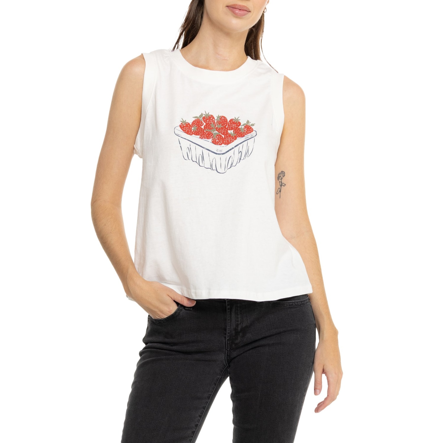 C&C California Liv Sunwashed Crew Neck Tank Top - Save 46%