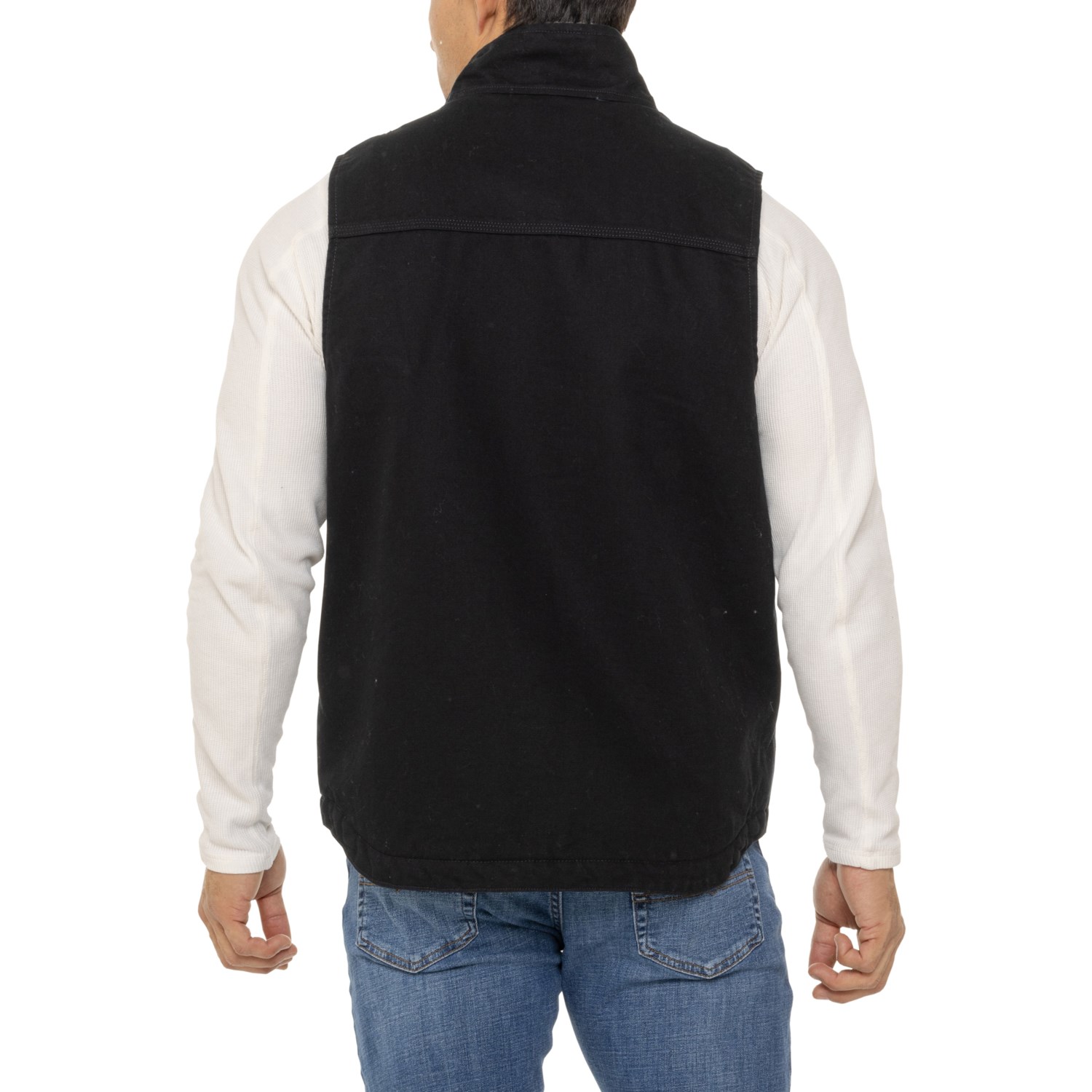 Carhartt 104277 Loose Fit Washed Duck Mock Neck Vest - Sherpa Lined ...