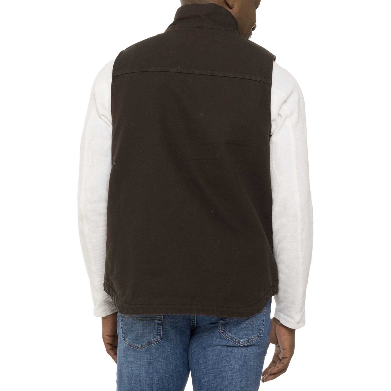 Carhartt 104277 Loose Fit Washed Duck Mock Neck Vest - Sherpa Lined ...