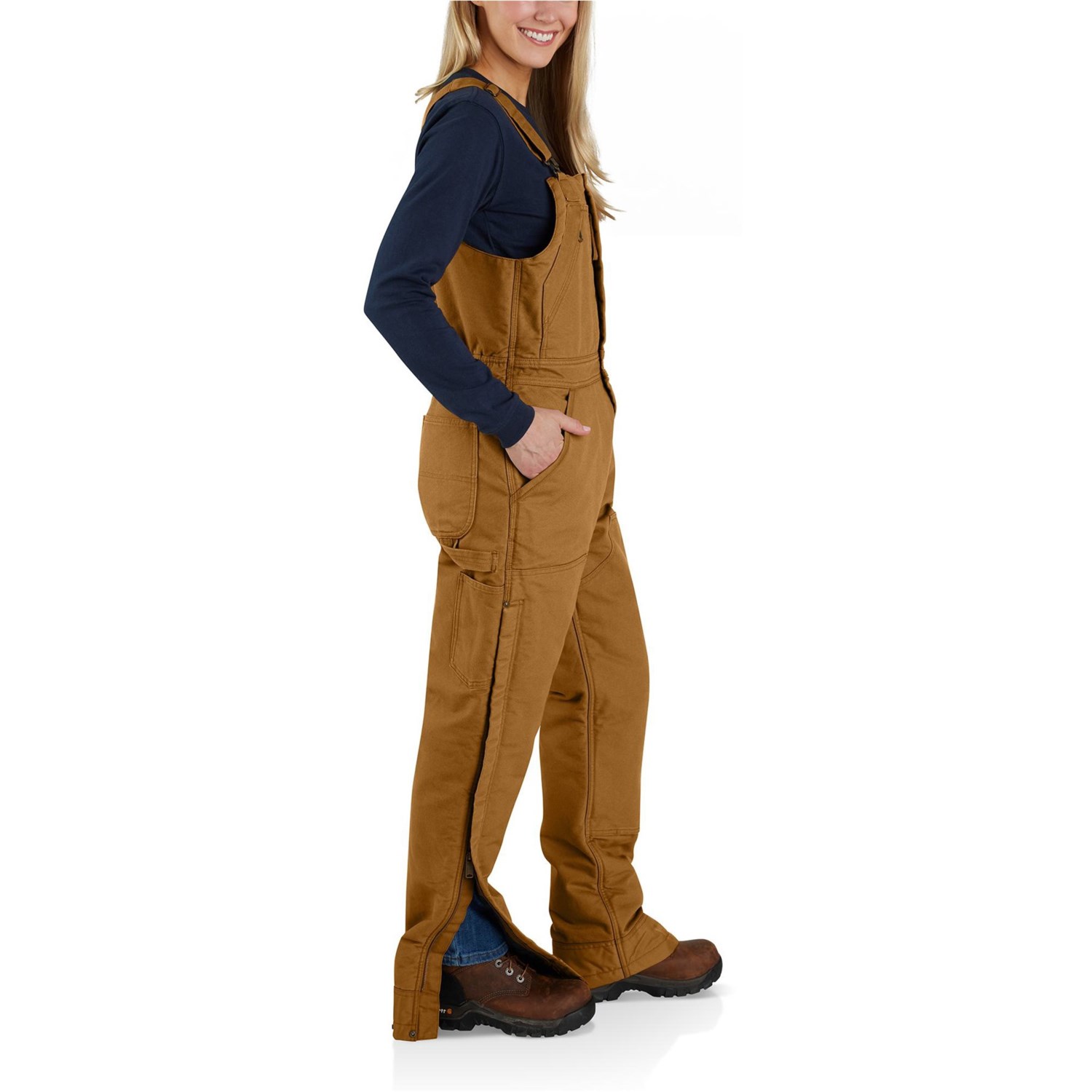 Carhartt 104694 Plus Loose Fit Washed Duck Bib Overalls - Insulated